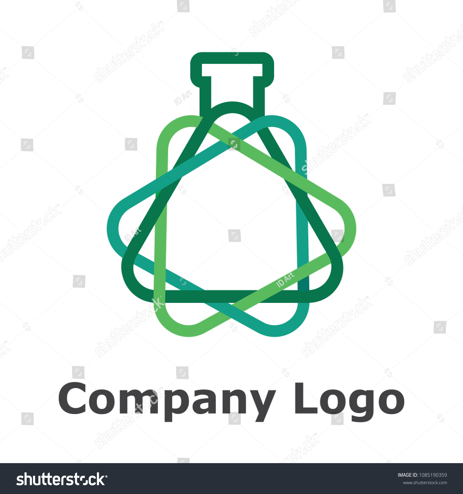 Vial Logo Concept Stock Vector (Royalty Free) 1085190359