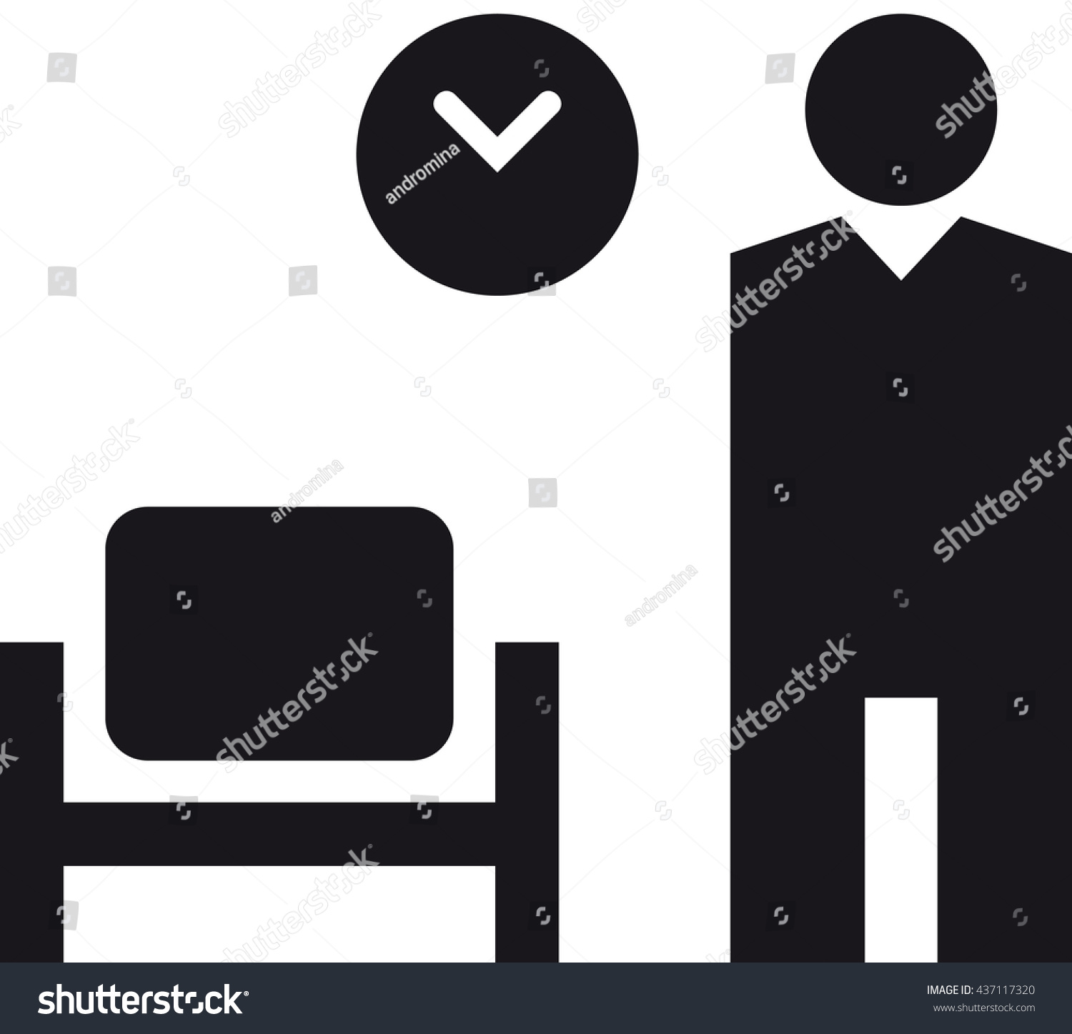 Waiting Room Icon Stock Vector (Royalty Free) 437117320 | Shutterstock
