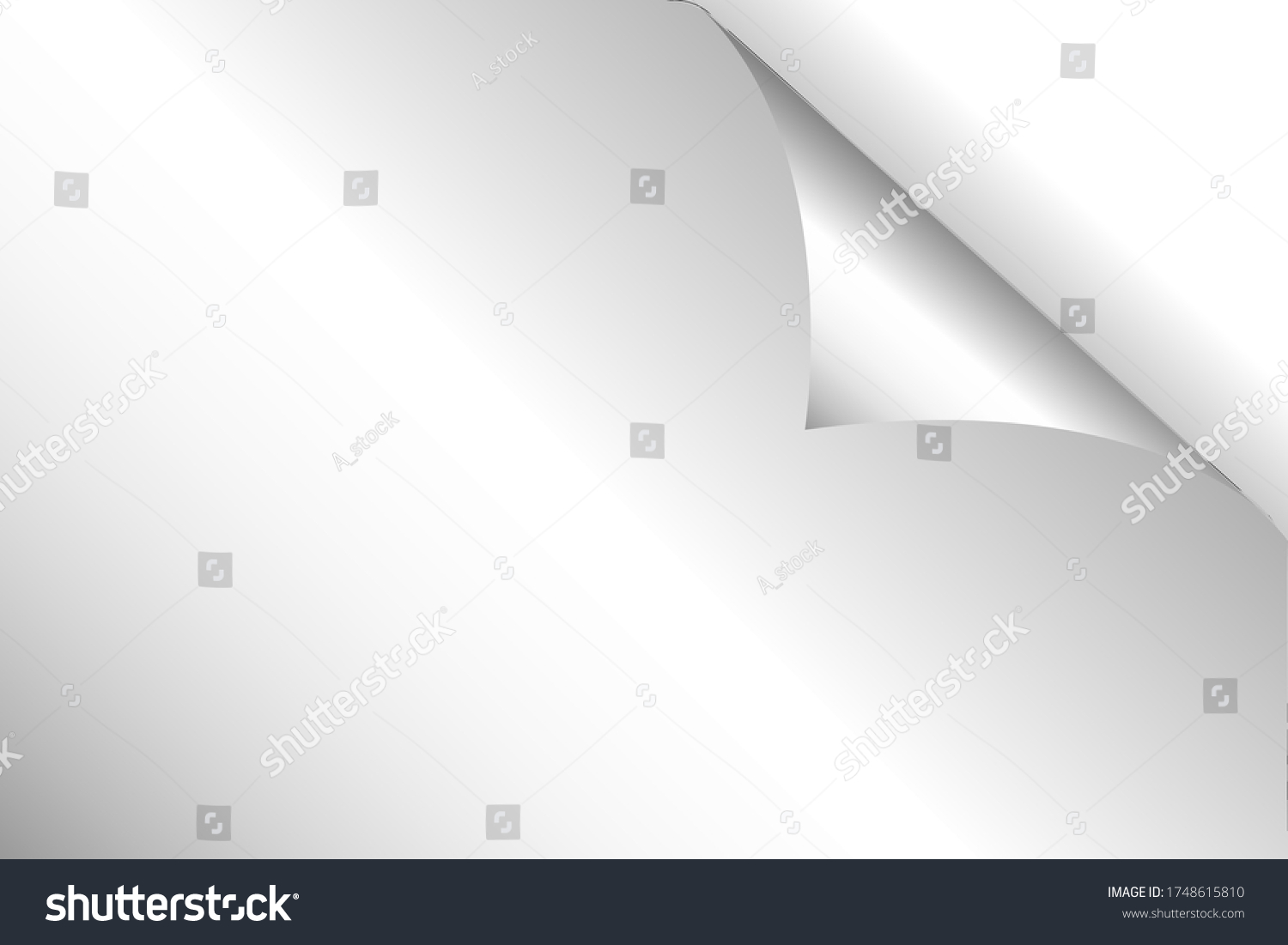 White Paper Fold Transparency Stock Vector (Royalty Free) 1748615810