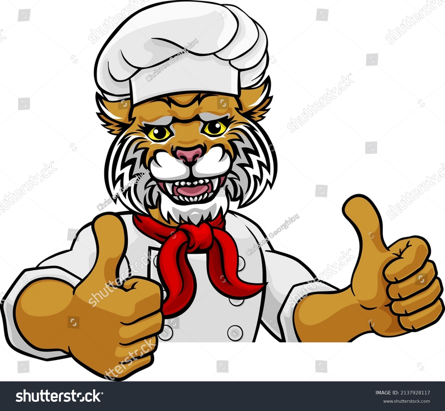 Wildcat Chef Mascot Cartoon Character Peeking Stock Vector (Royalty ... Wildcat Chef Mascot Cartoon Character Peeking Stock Vector (Royalty ...