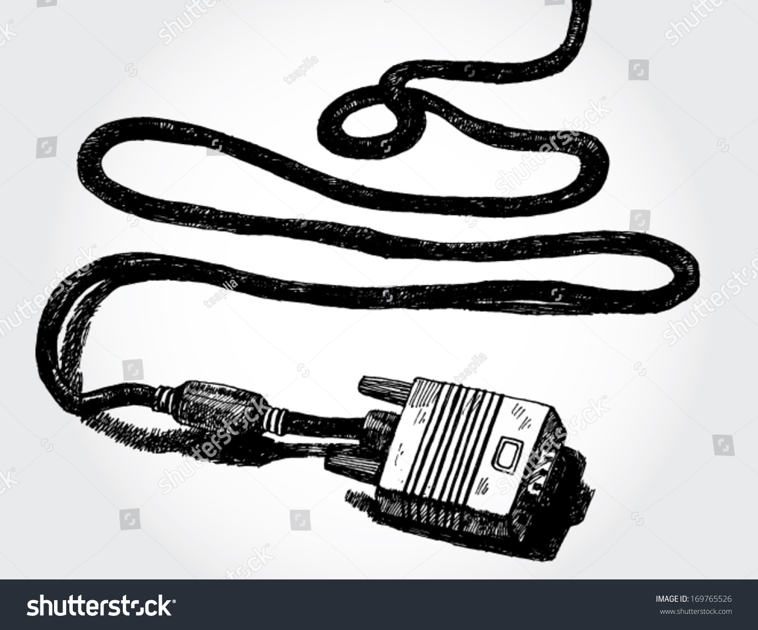 Wire Hand Drawn Stock Vector (Royalty Free) 169765526 | Shutterstock