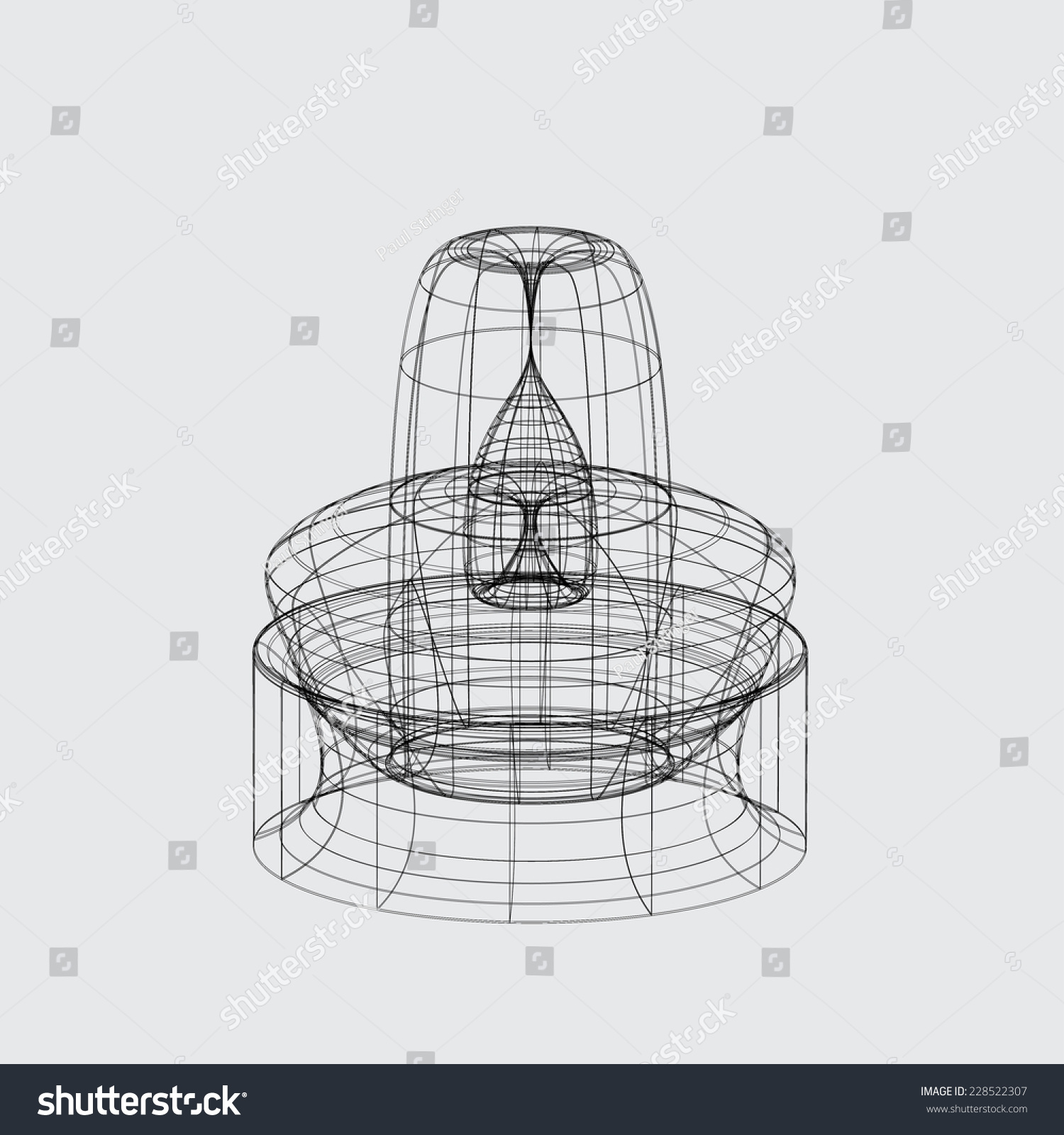 Wireframe Design Isolated On Grey Background Stock Vector (Royalty Free ...
