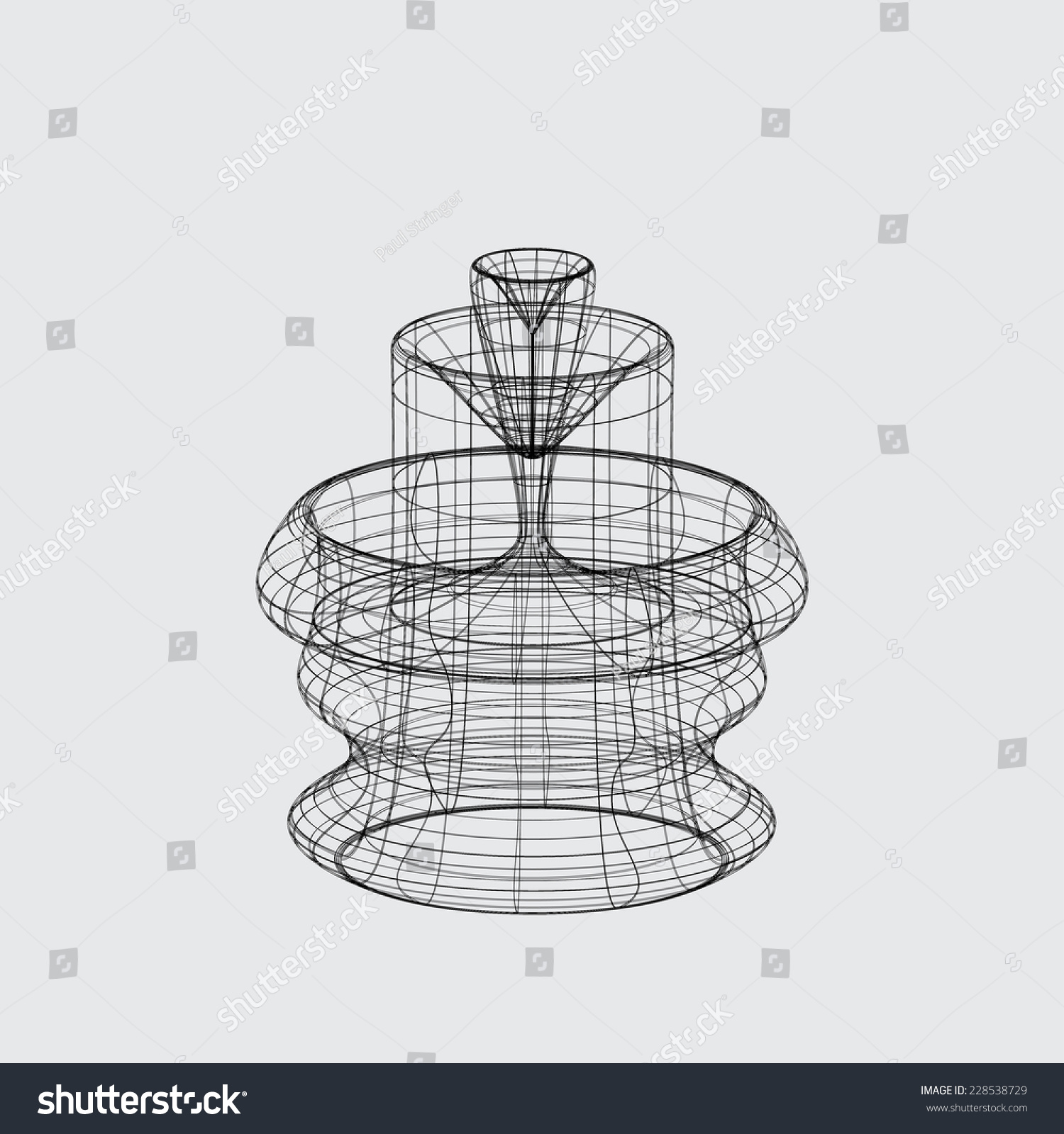 Wireframe Design Isolated On Grey Background Stock Vector (Royalty Free ...