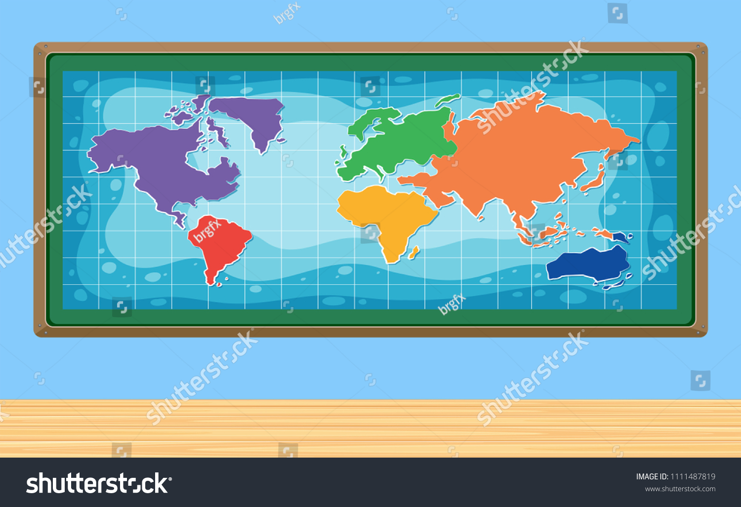 World Map Frame Illustration Stock Vector (Royalty Free) 1111487819 ...