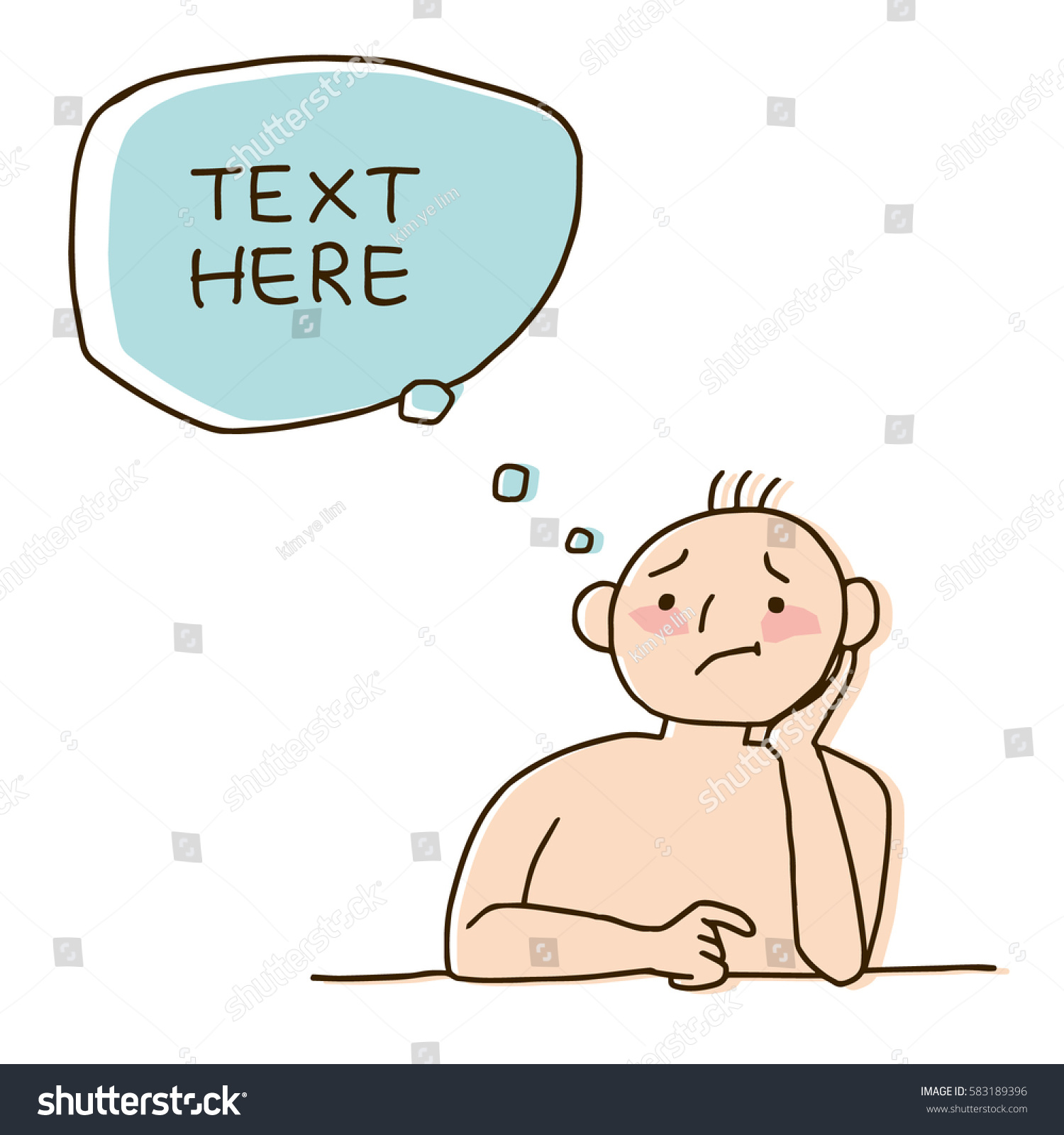 Worried Man Vector Eps10 Stock Vector (Royalty Free) 583189396 ...