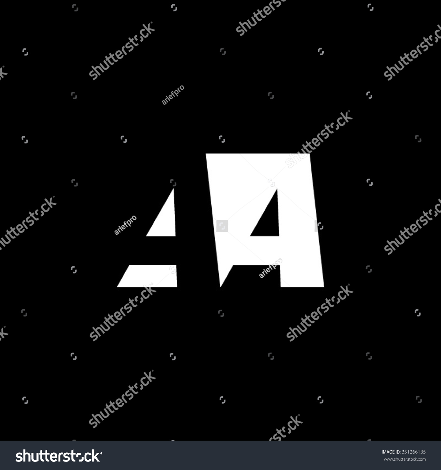 Aa Negative Space Letter Logo Black: เวกเตอร์สต็อก (ปลอดค่าลิขสิทธิ์ ...