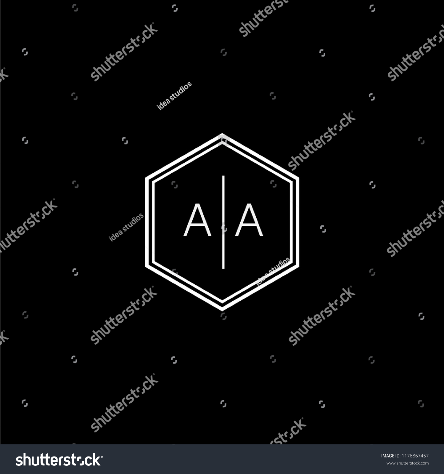 Aa Template Logo Stock Vector (Royalty Free) 1176867457