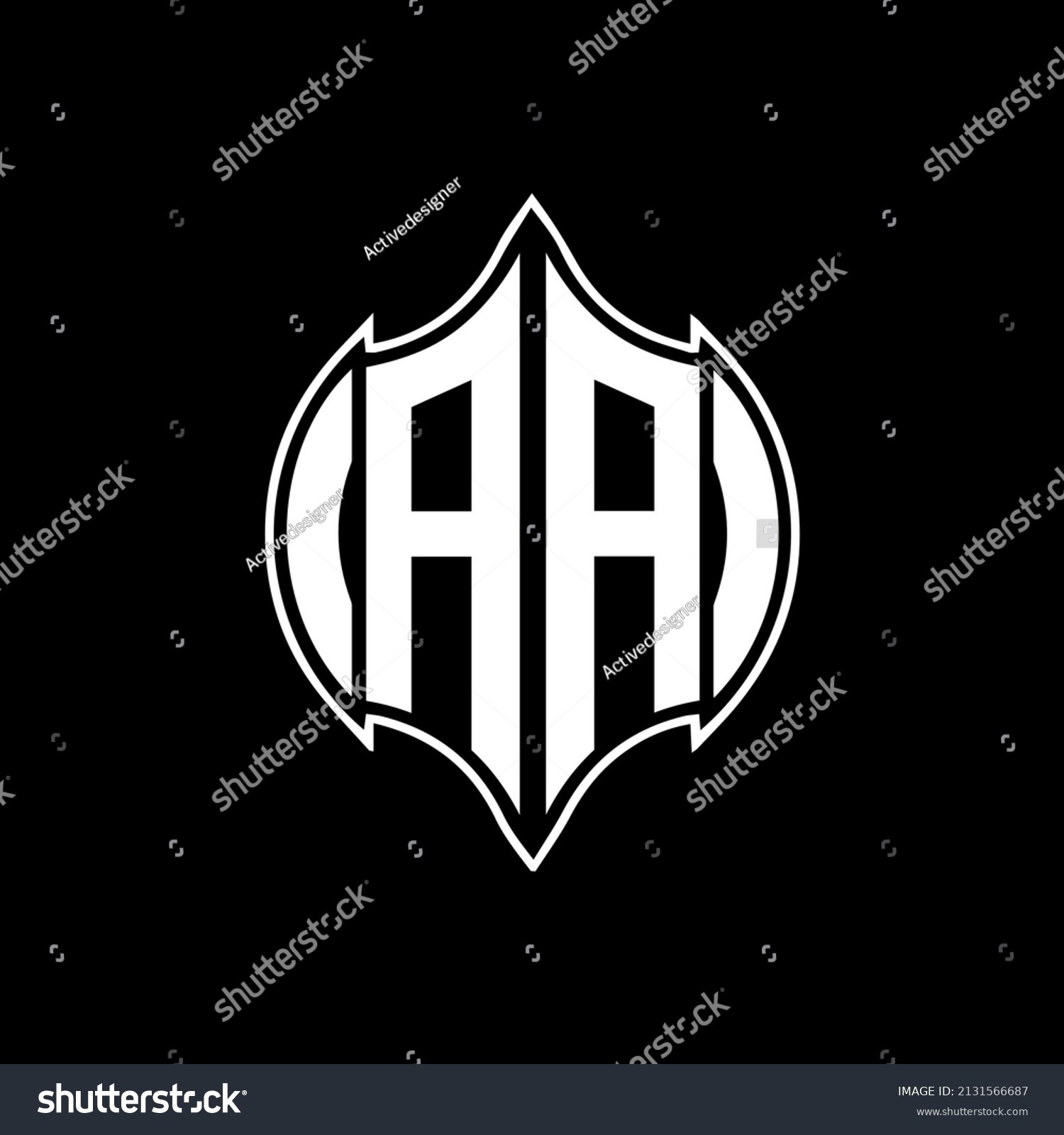 Aa Unique Abstract Geometric Vector Logo Stock Vector (Royalty Free ...