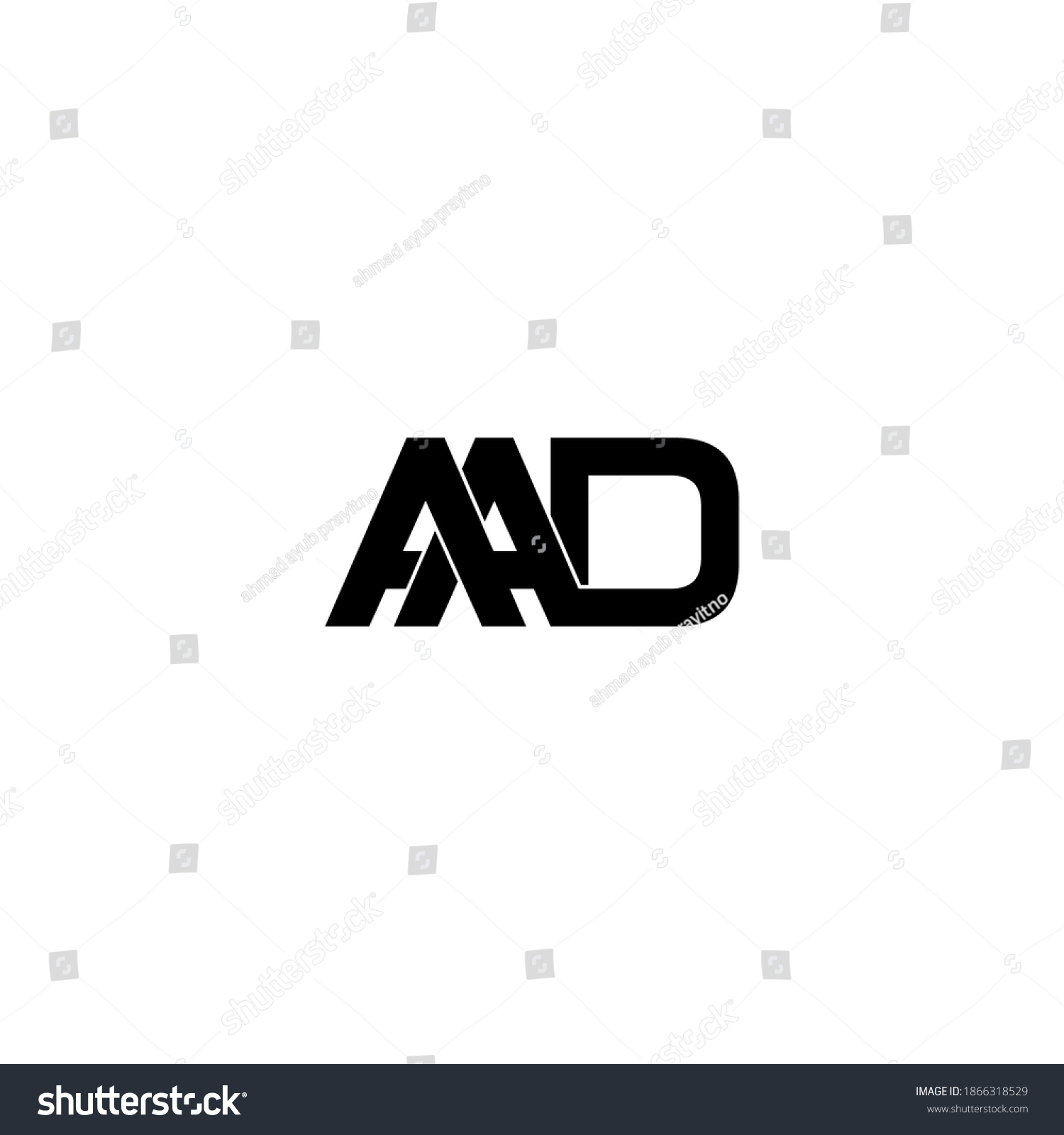 Aad Letter Original Monogram Logo Design Stock Vector (Royalty Free ...