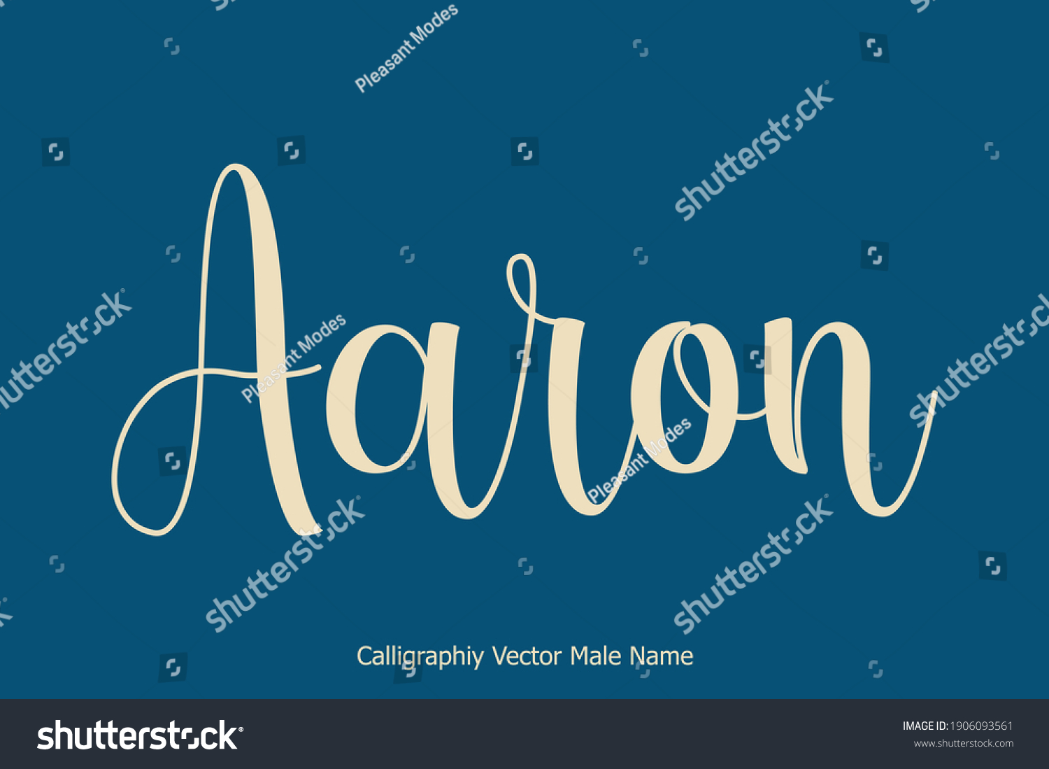 Aaronmale Name Cursive Typography Text Stock Vector (Royalty Free ...