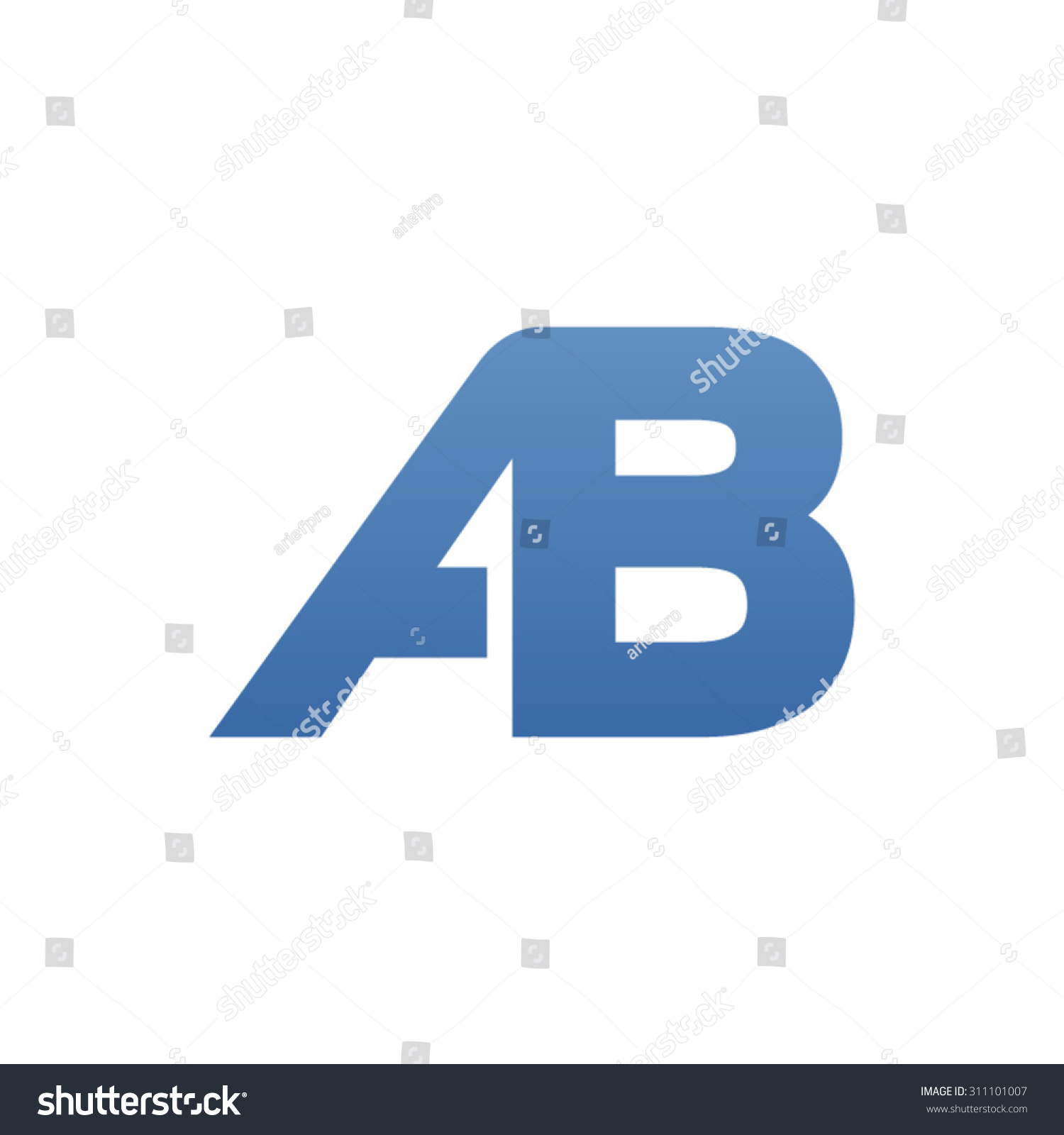 AB Letter Logo Connected Stock Vector (Royalty Free) 311101007 ...