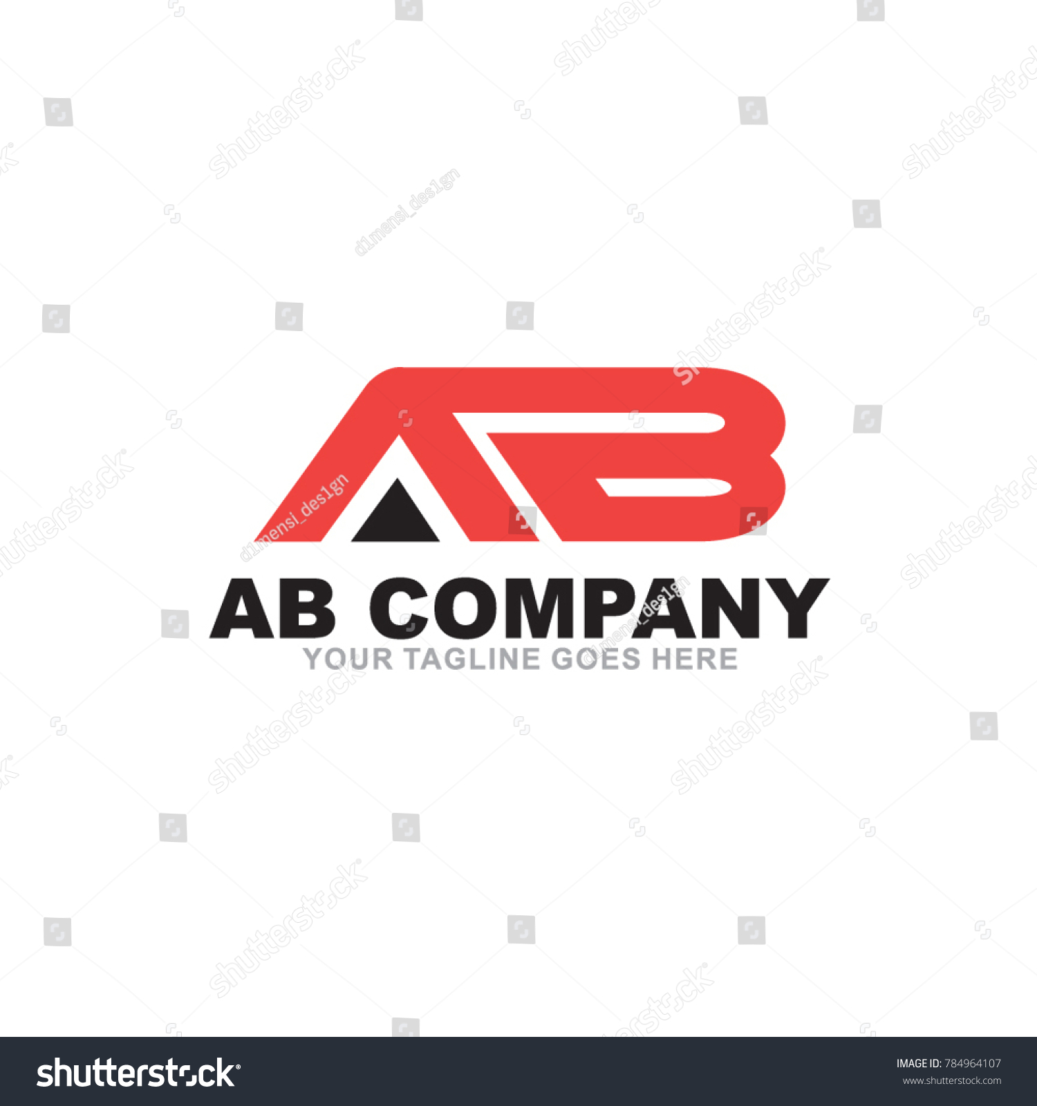 Ab Letter Logo Design Template Stock Vector (Royalty Free) 784964107