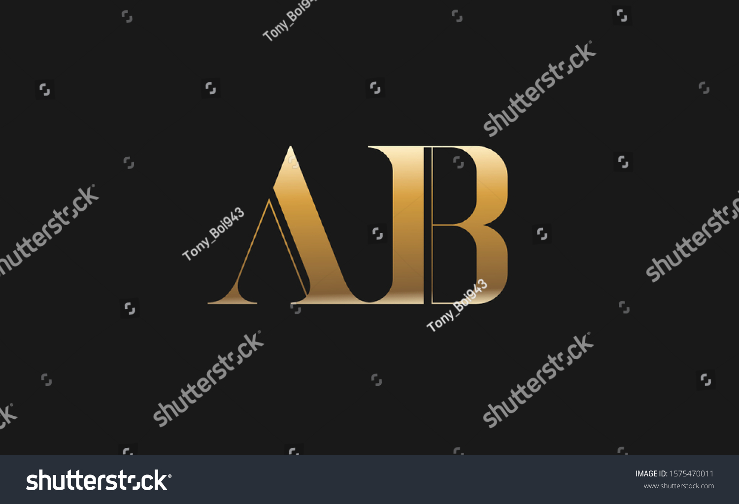 Ab Letter Logo Design Template Vector Stock Vector (Royalty Free ...