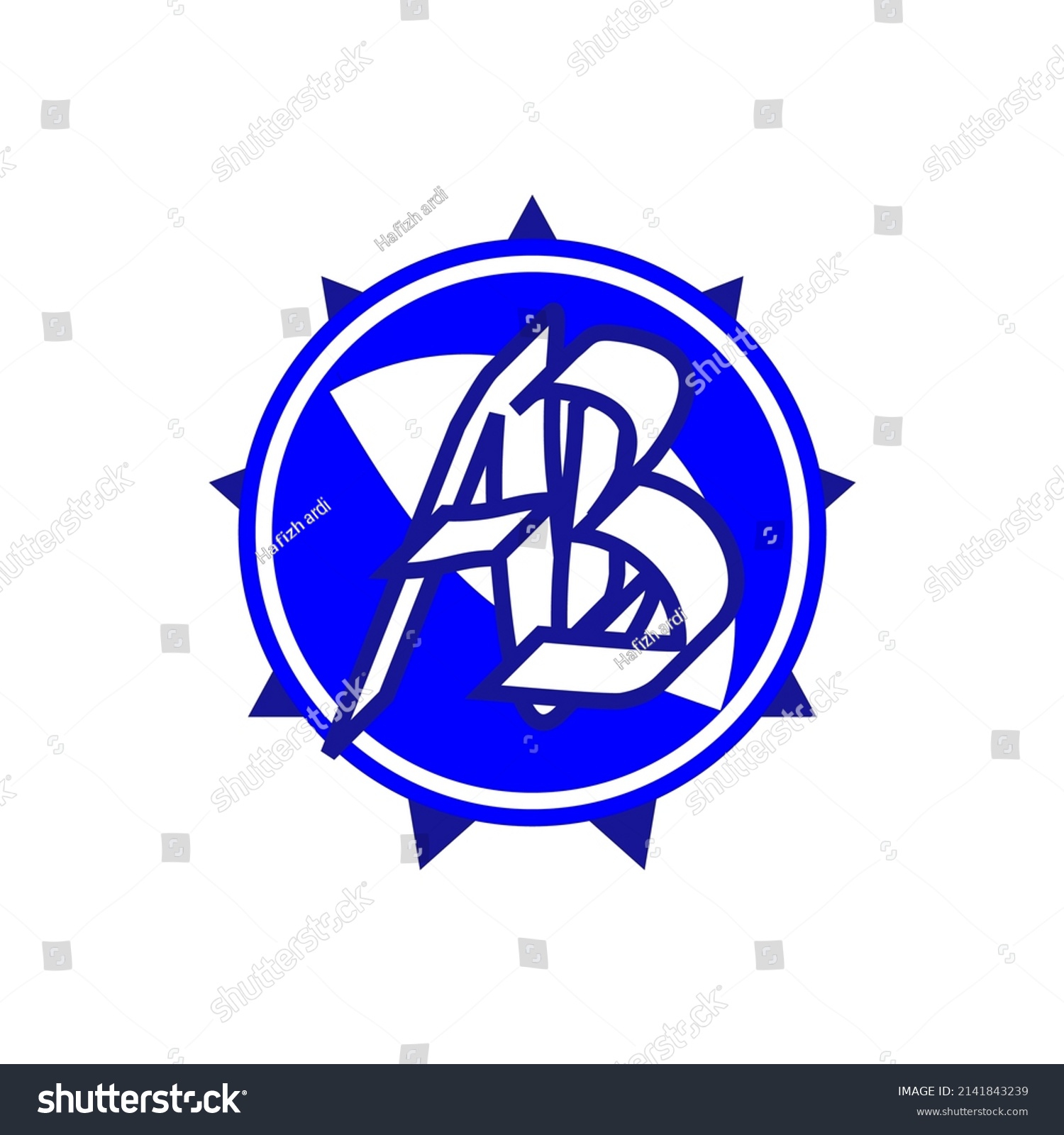 Ab Logo Icon Design Circle Background Stock Vector (Royalty Free ...