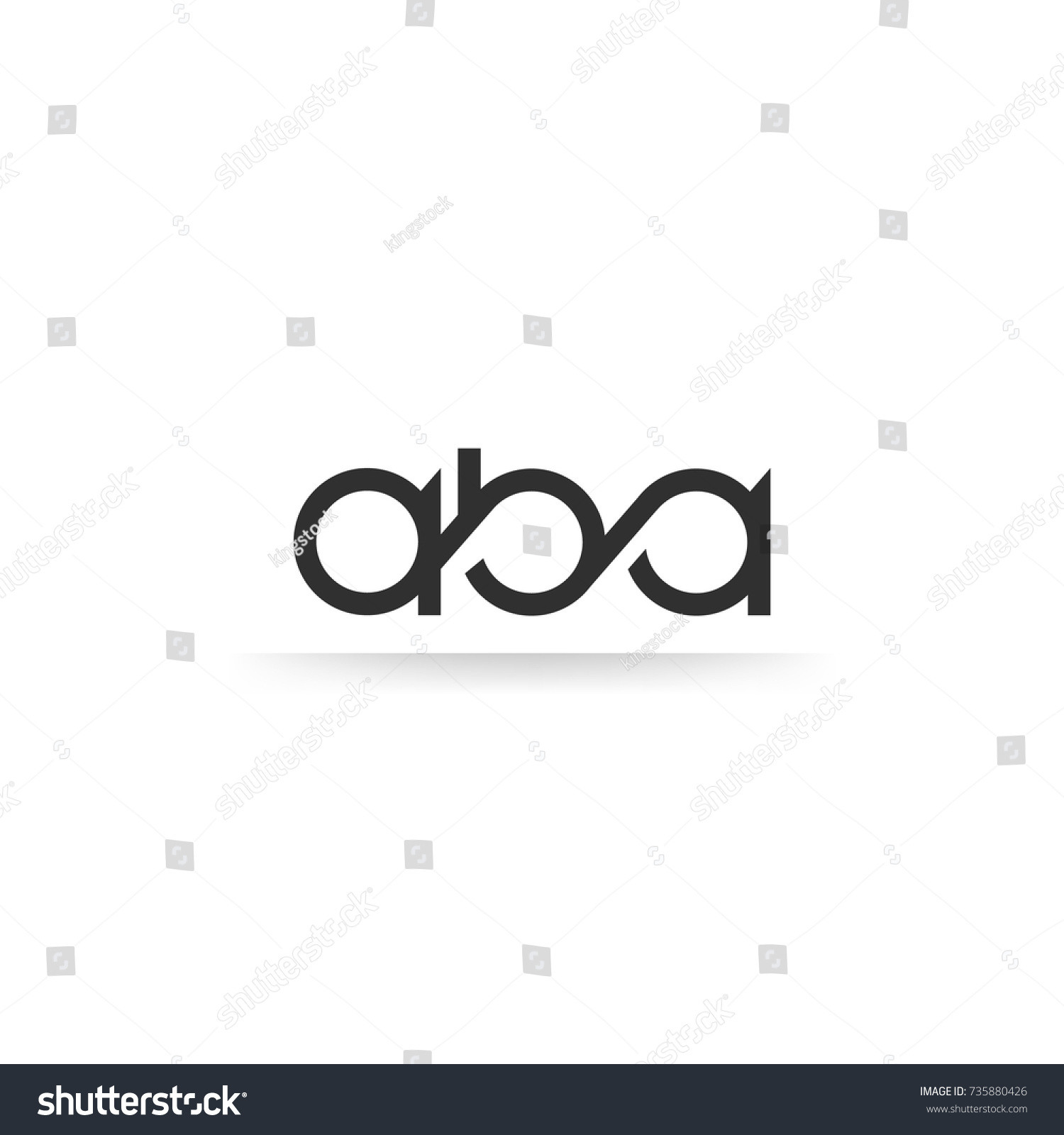 Aba Lettering Logo Vector Isolated On Stock Vector (Royalty Free ...