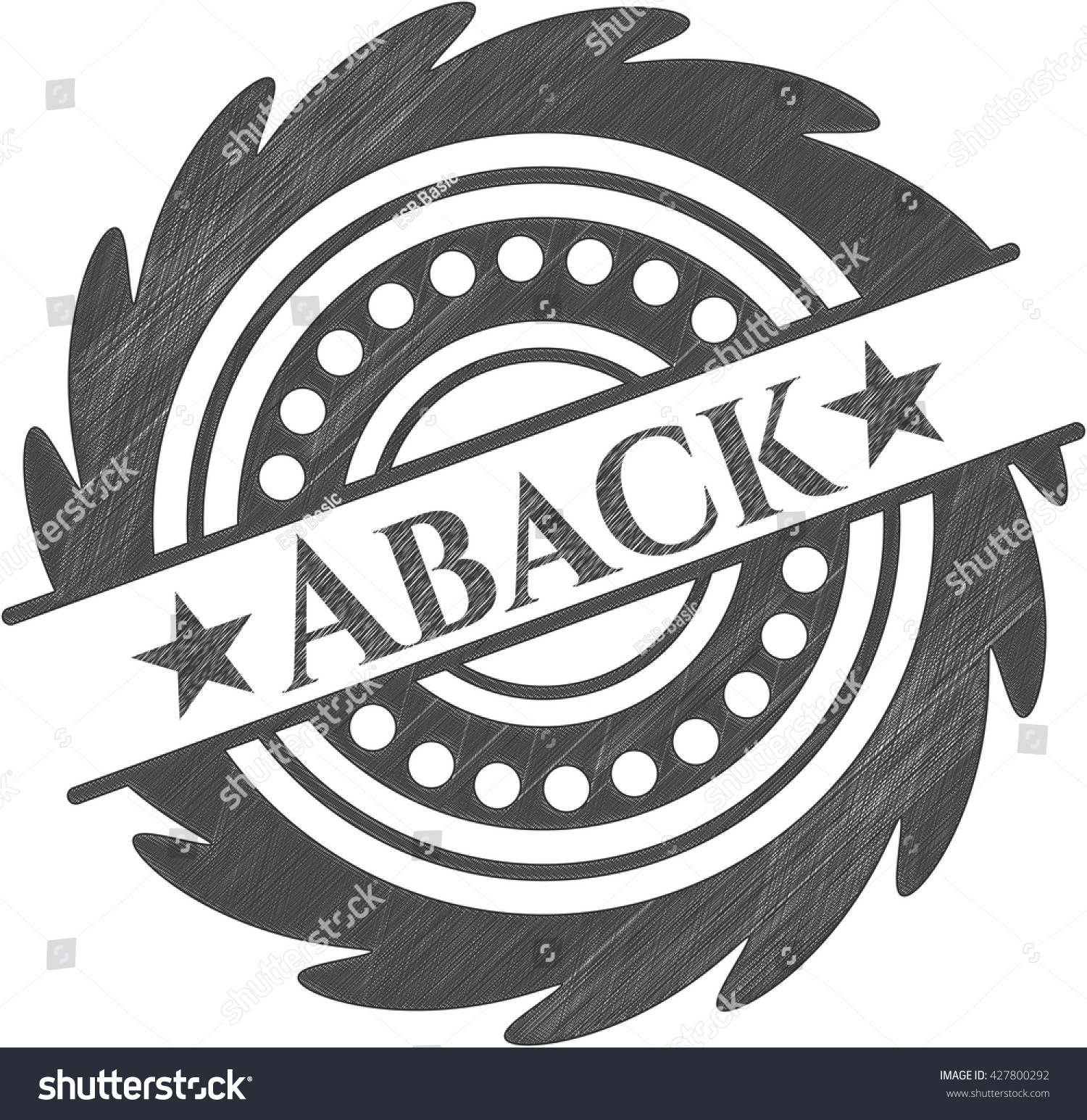Aback Draw Pencil Effect Stock Vector (Royalty Free) 427800292