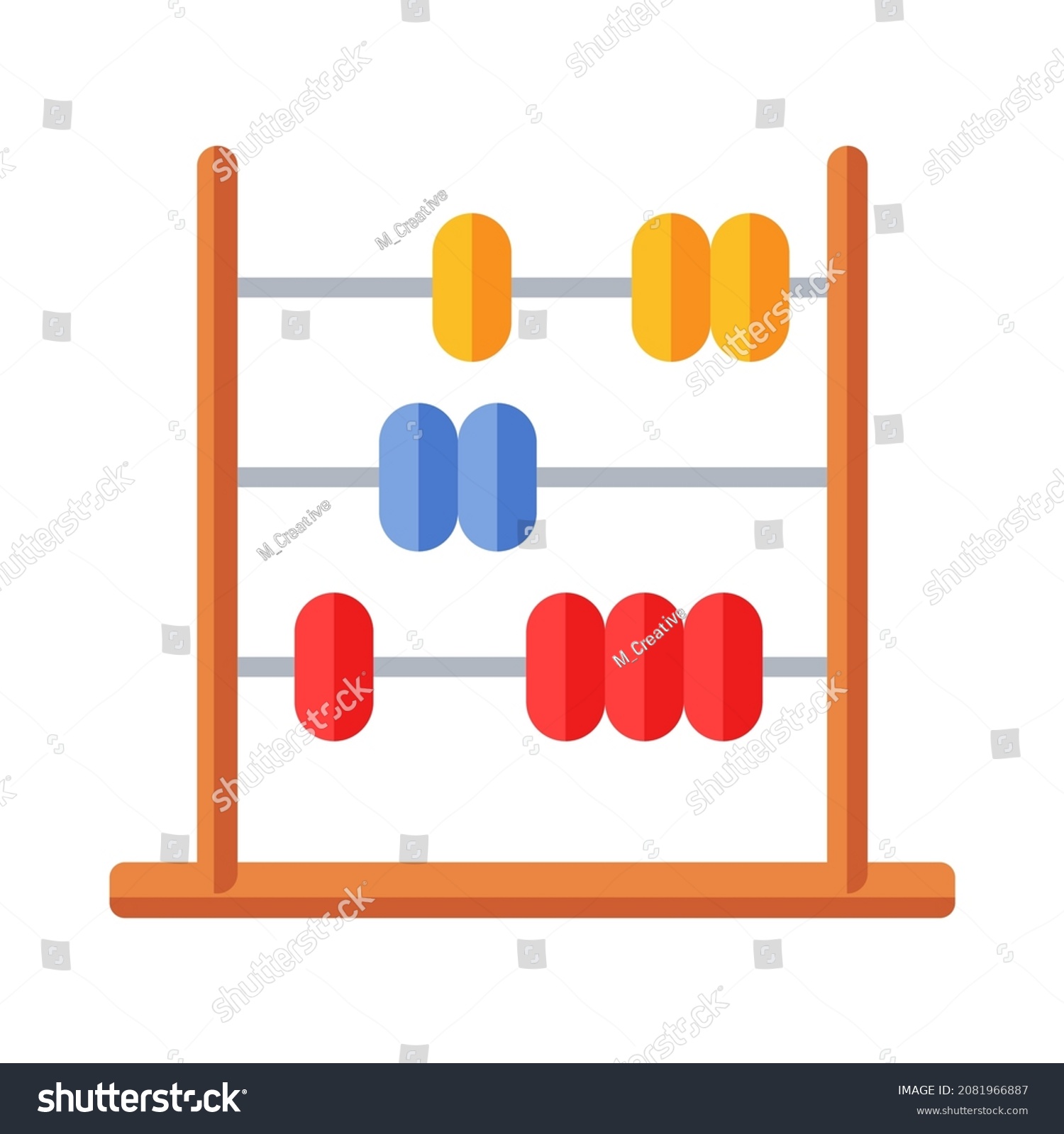 Abacus Flat Clipart Vector Illustration Stock Vector (Royalty Free ...
