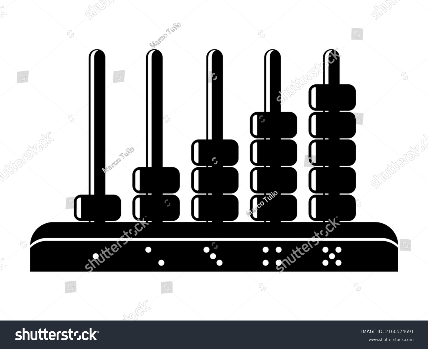 Abacus Icon Used Math Teaching Stock Vector (Royalty Free) 2160574691 ...