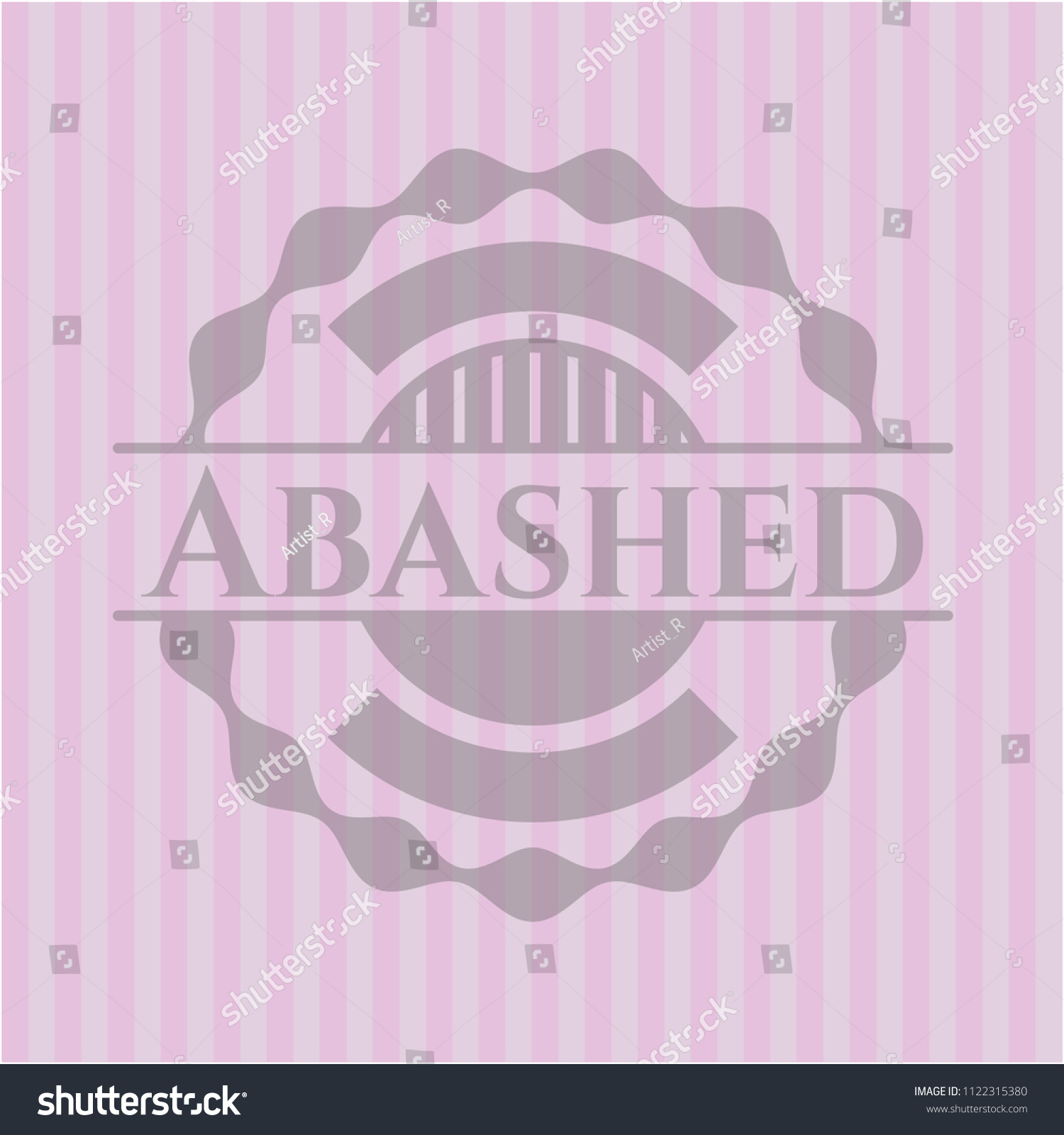 Abashed Retro Style Pink Emblem Stock Vector (Royalty Free) 1122315380 ...