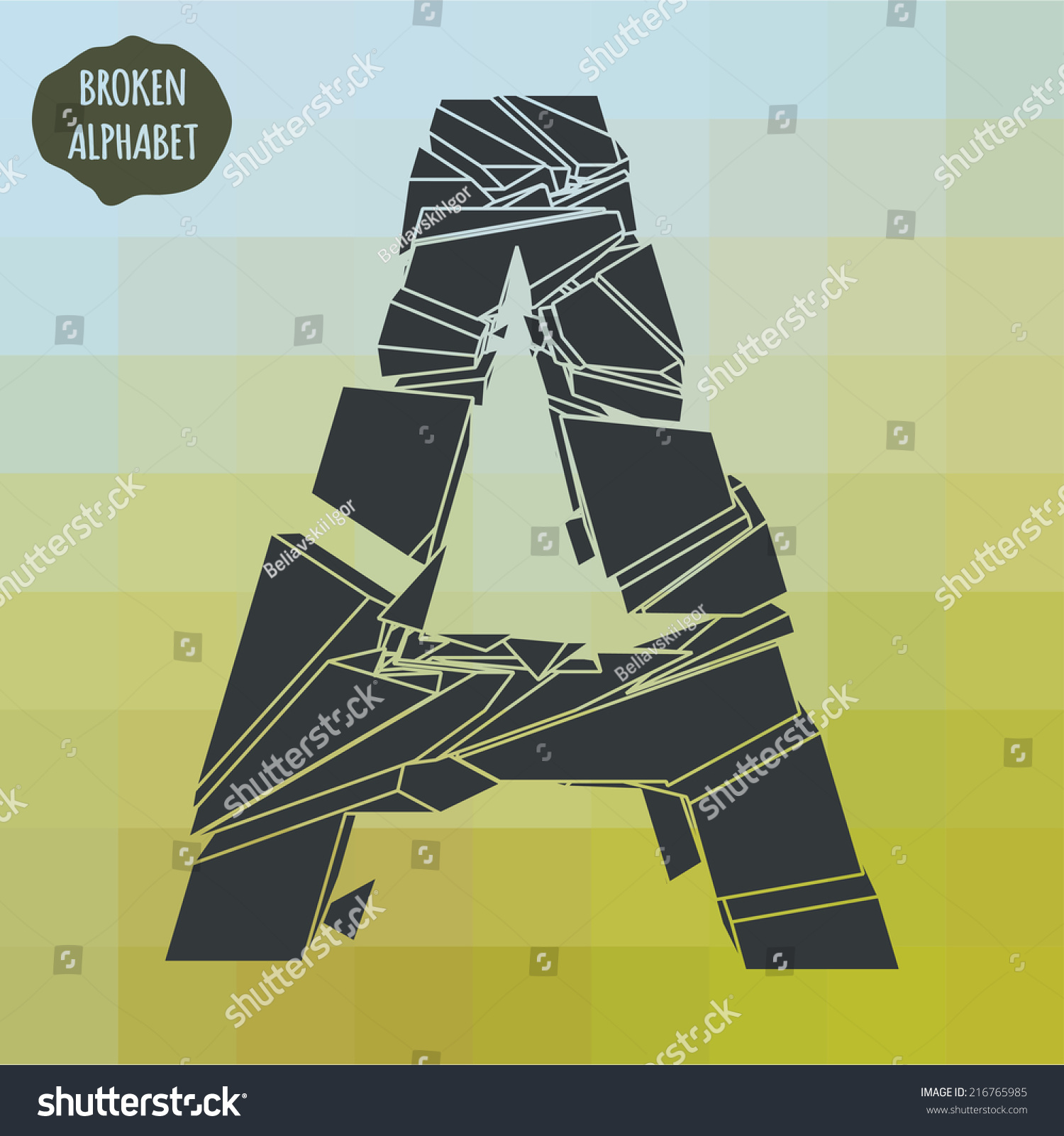 Abc Alphabet Symbol Broken Stock Vector (Royalty Free) 216765985 ...