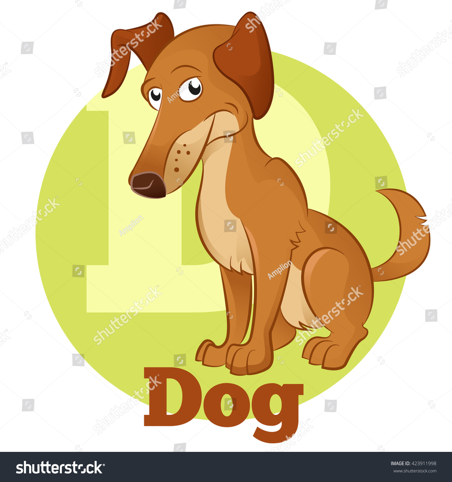 Abc Cartoon Dog Stock Vector (Royalty Free) 423911998 | Shutterstock