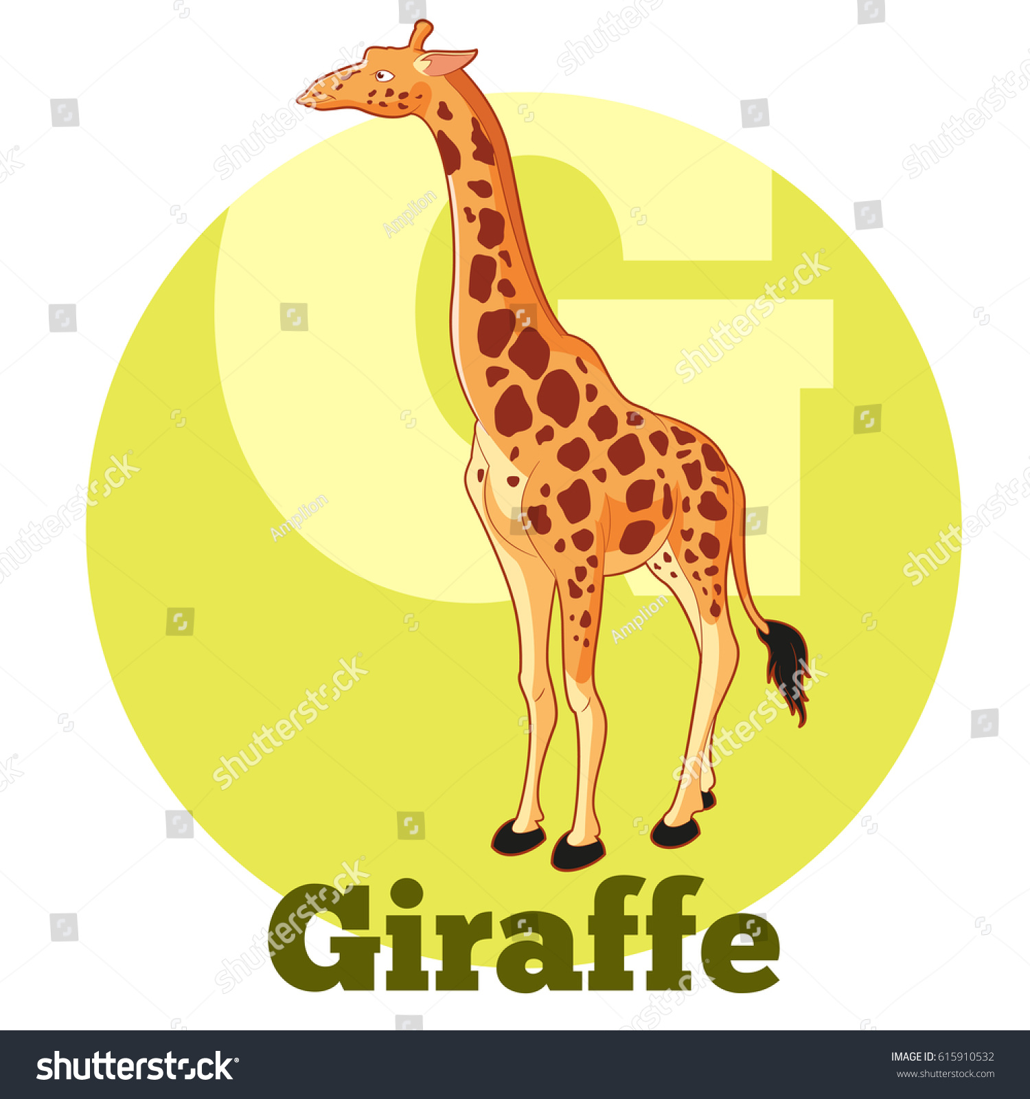 Abc Cartoon Giraffe Stock Vector (Royalty Free) 615910532 | Shutterstock