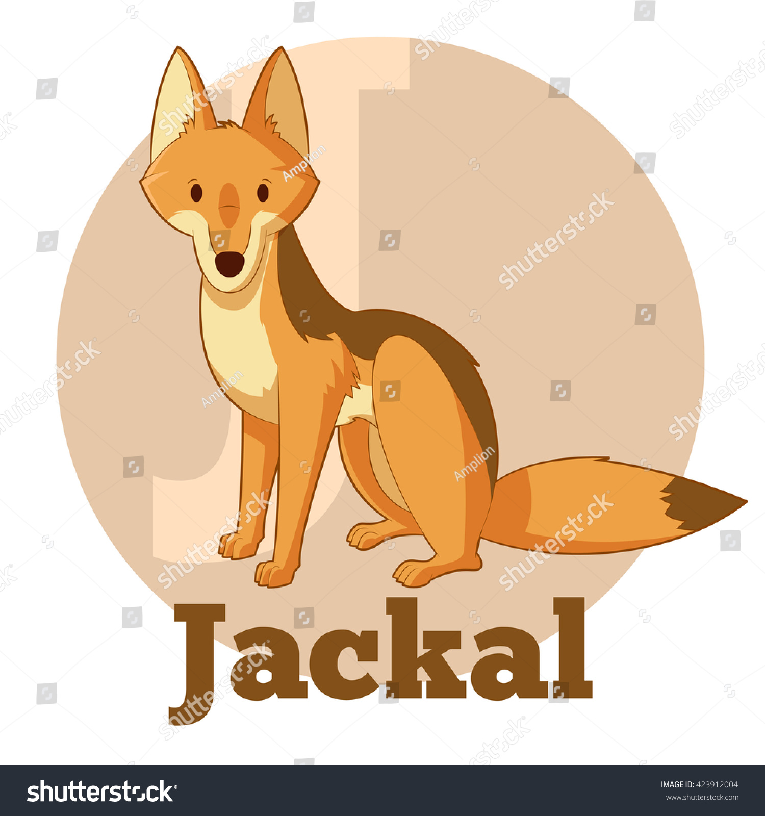 Abc Cartoon Jackal Stock Vector 423912004 - Shutterstock