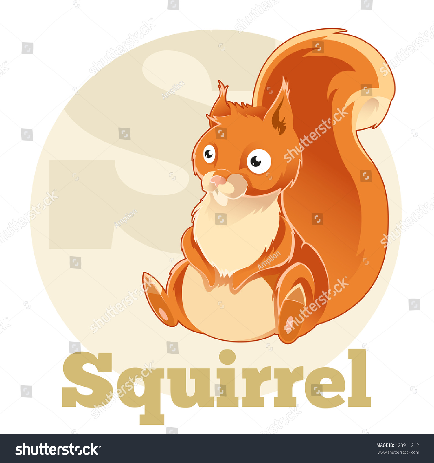 Abc Cartoon Spuirrel Stock Vector (Royalty Free) 423911212 | Shutterstock