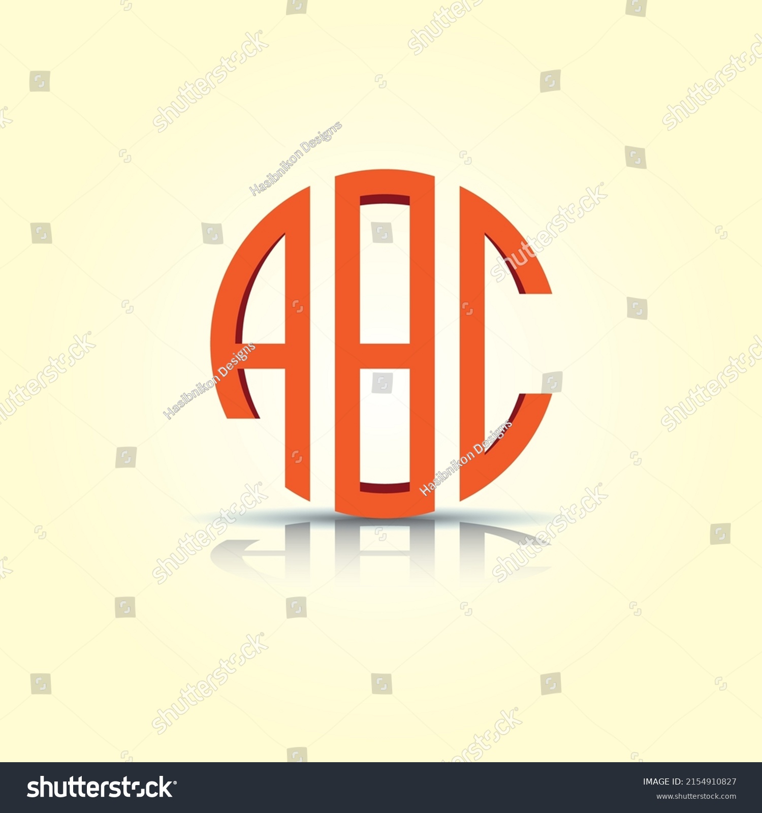 Abc Circular Typography Logo Design Stock Vector (Royalty Free ...