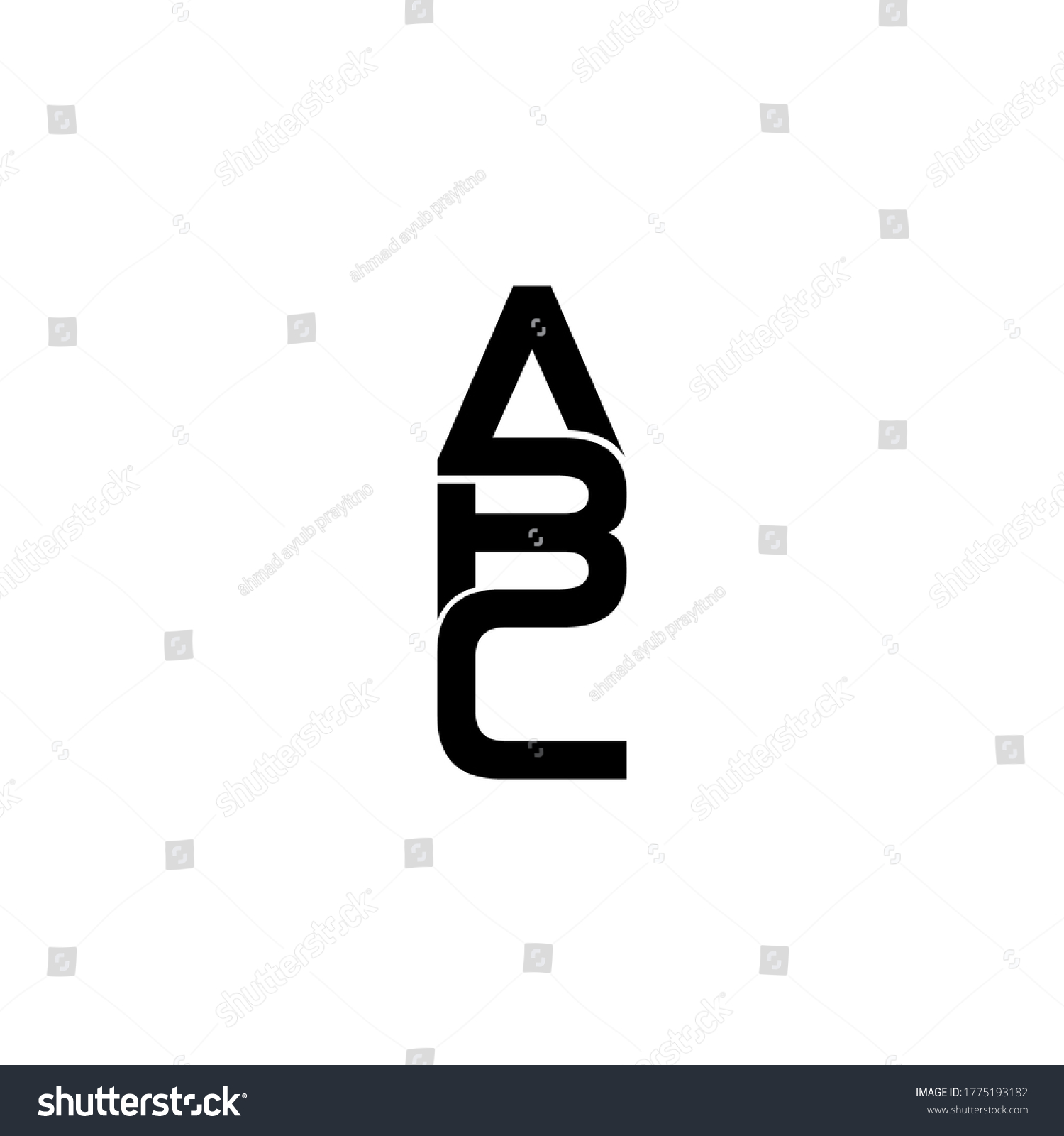Abc Letter Original Monogram Logo Design Stock Vector (Royalty Free ...