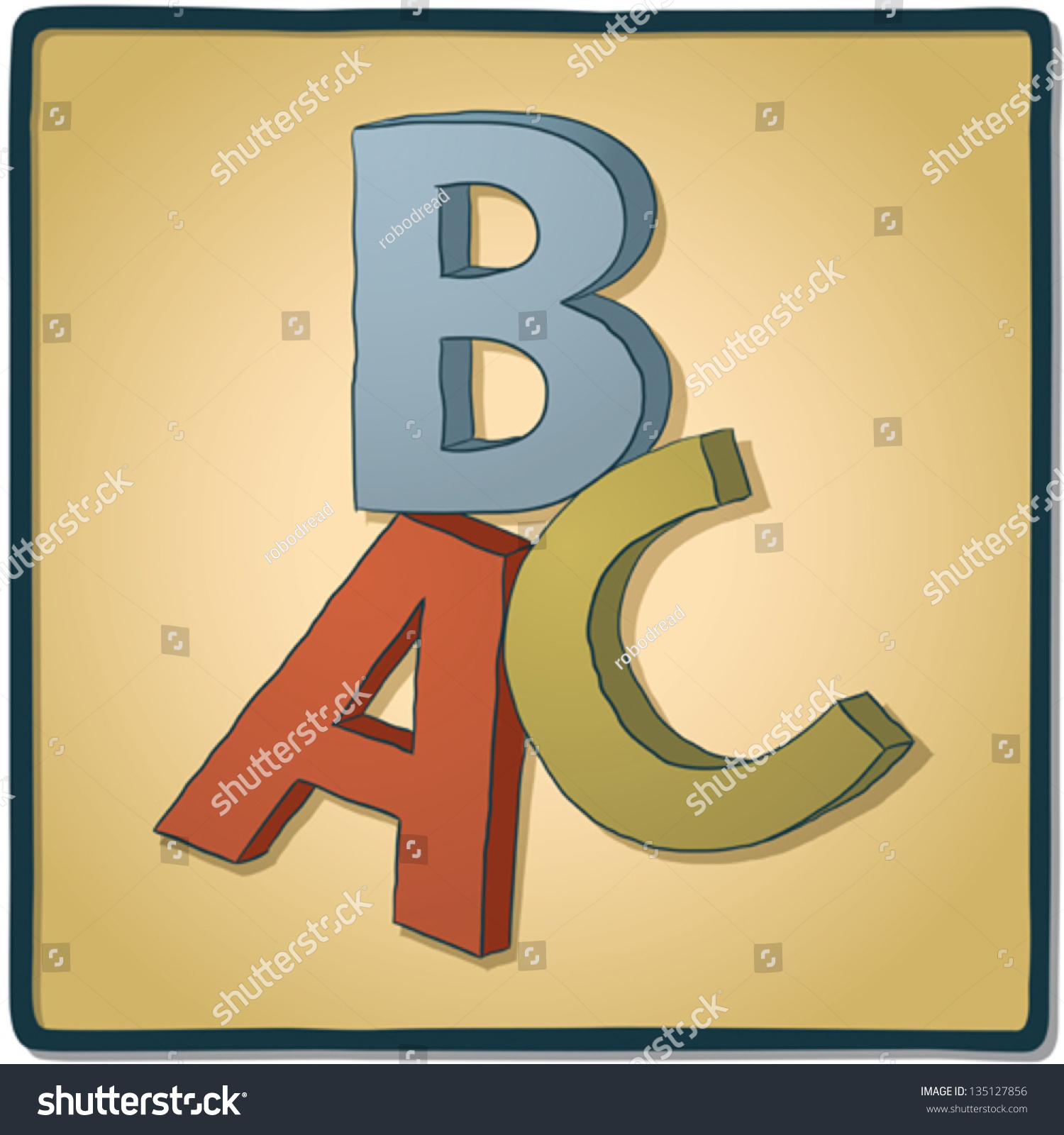 Abc Letters Stock Vector (Royalty Free) 135127856 | Shutterstock