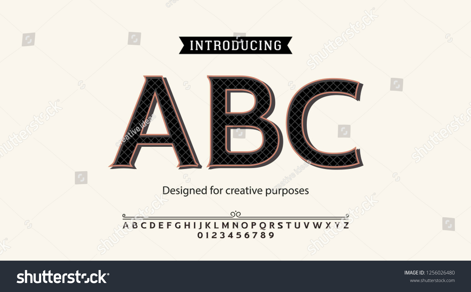 Abc Typeface Labels Different Type Designs Stock Vector (Royalty Free ...