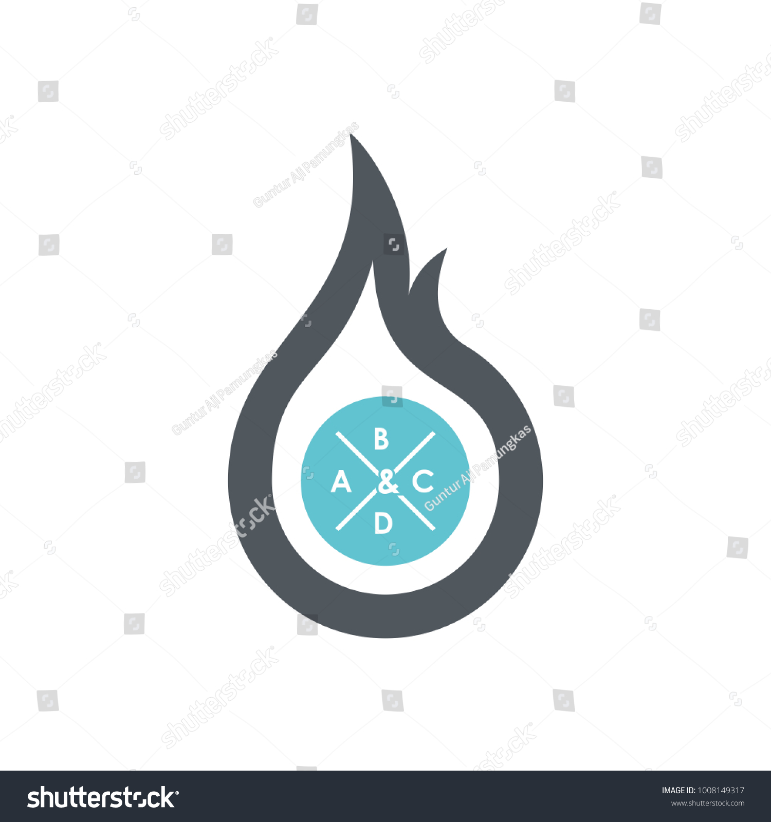 Abcd Fire Logo Simple Vintage Stock Vector (Royalty Free) 1008149317 ...