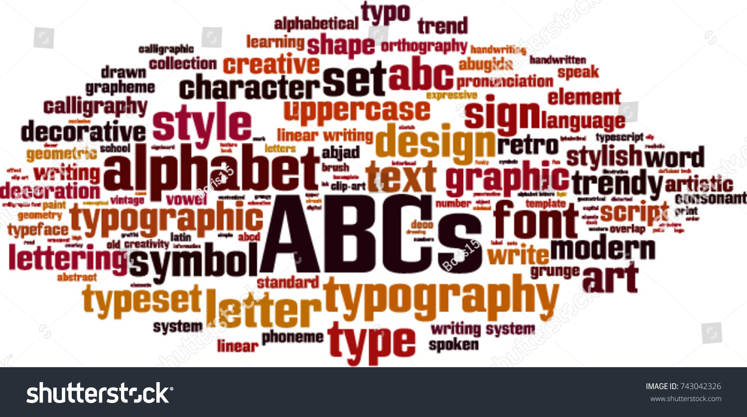 Abcs Word Cloud Concept Vector Illustration: เวกเตอร์สต็อก (ปลอดค่า ...