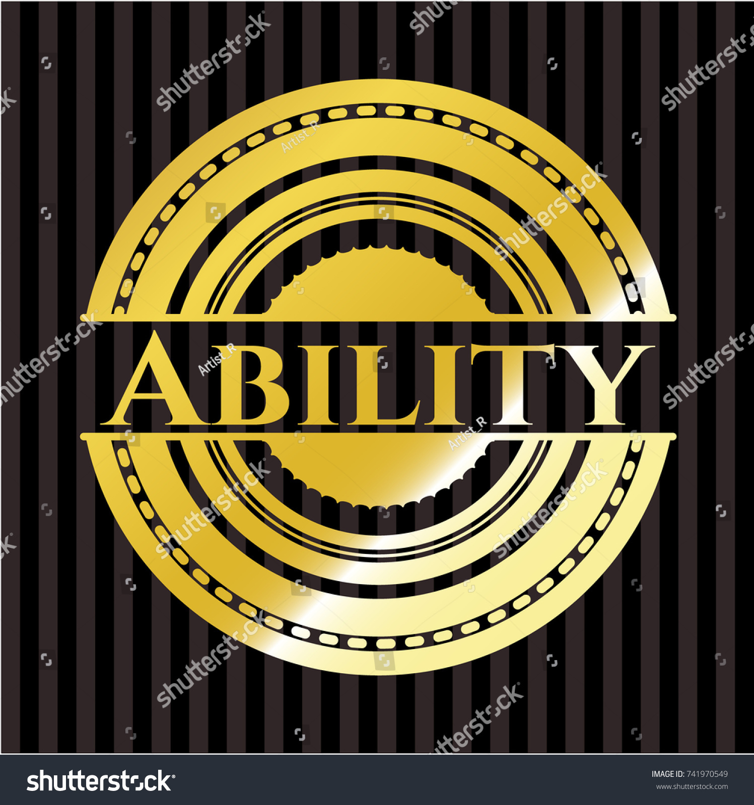 Ability Golden Emblem Stock Vector (Royalty Free) 741970549 | Shutterstock