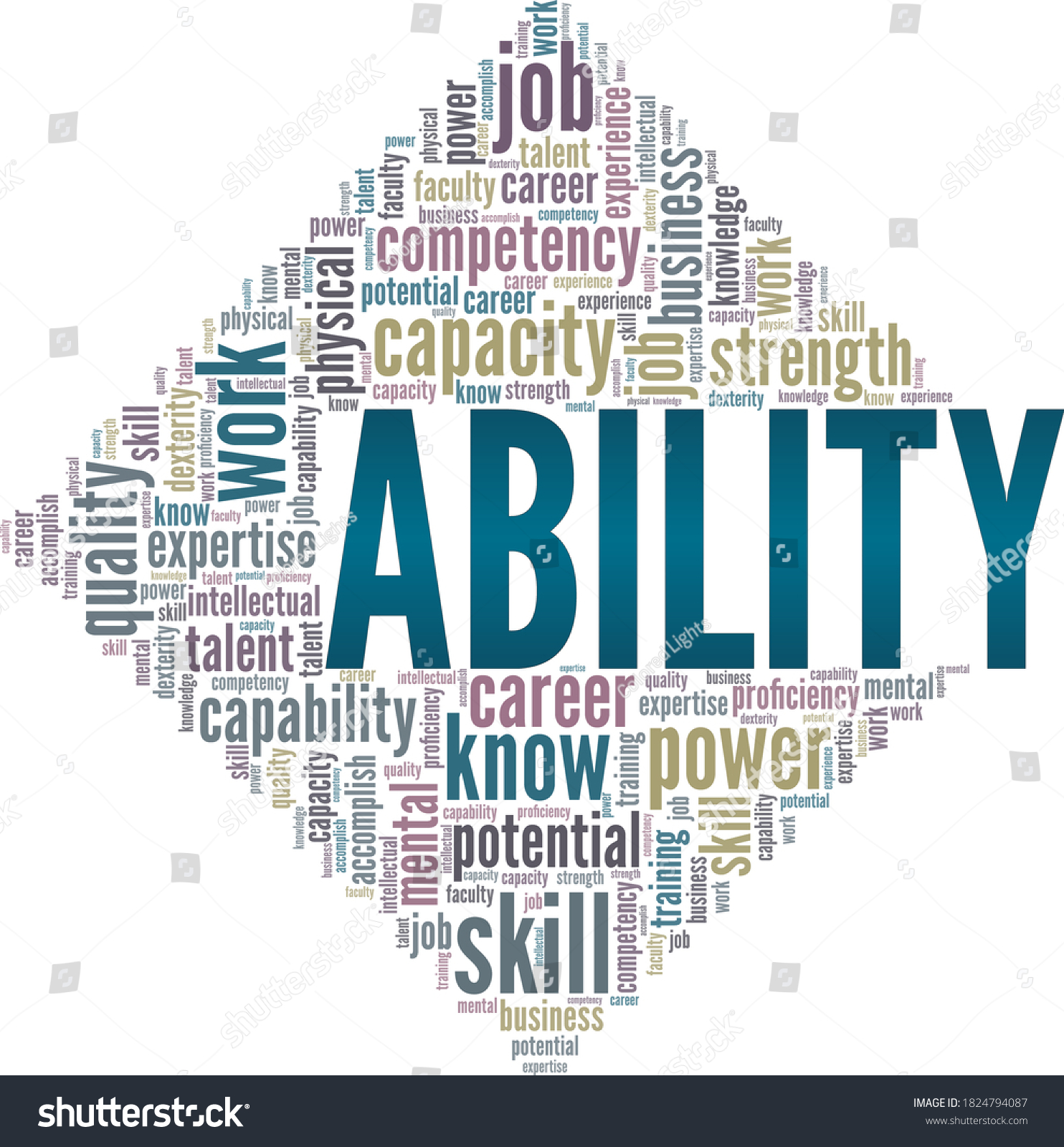 Ability Vector Illustration Word Cloud Isolated Stock Vector (Royalty ...
