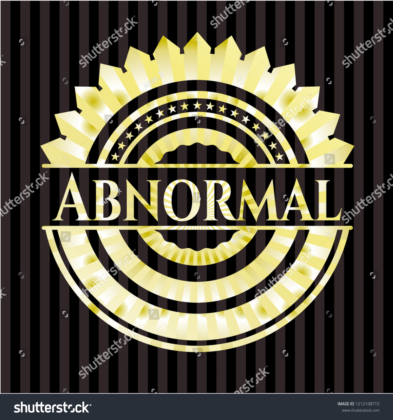Abnormal Golden Badge Stock Vector (Royalty Free) 1212108715 | Shutterstock