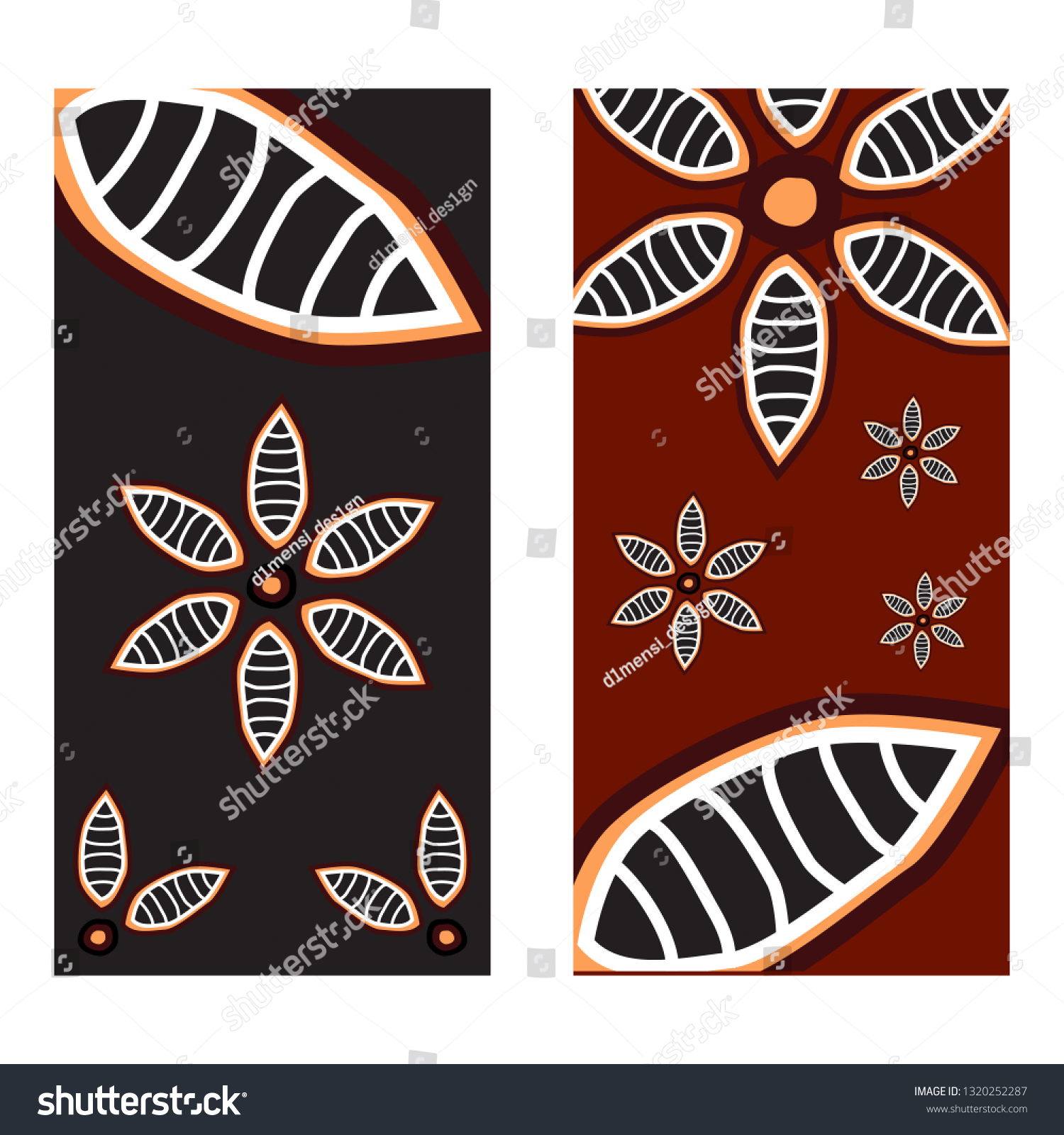 Aboriginal Art Background Template Stock Vector (Royalty Free ...