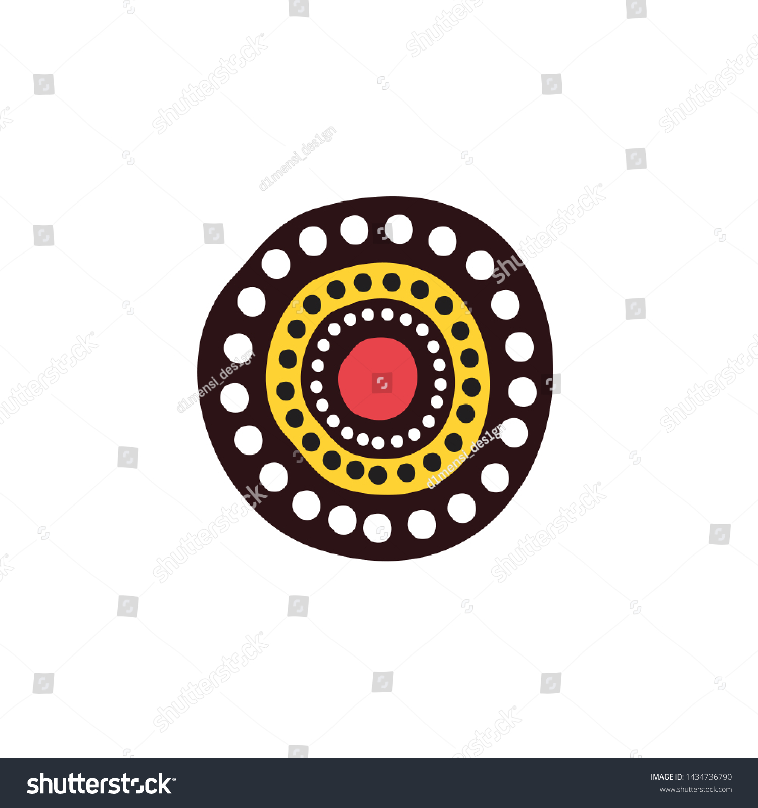 Aboriginal Art Icon Logo Design Vector Stock Vector (Royalty Free ...