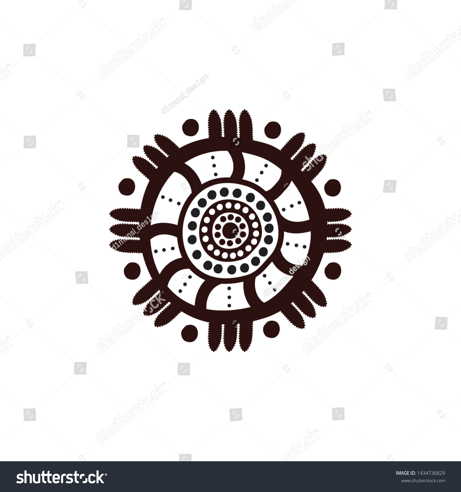 Aboriginal Art Icon Logo Design Vector Stock Vector (Royalty Free ...