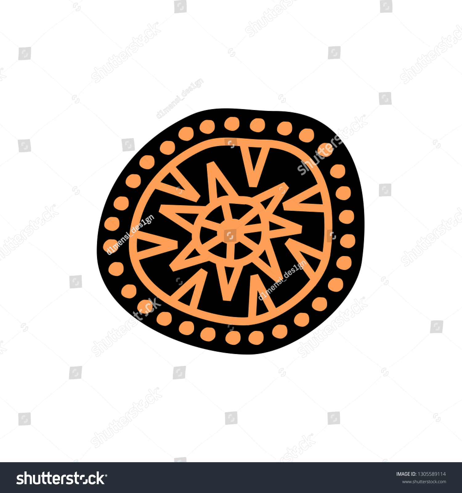 Aboriginal Art Logo Design Vector Template Stock Vector (Royalty Free ...
