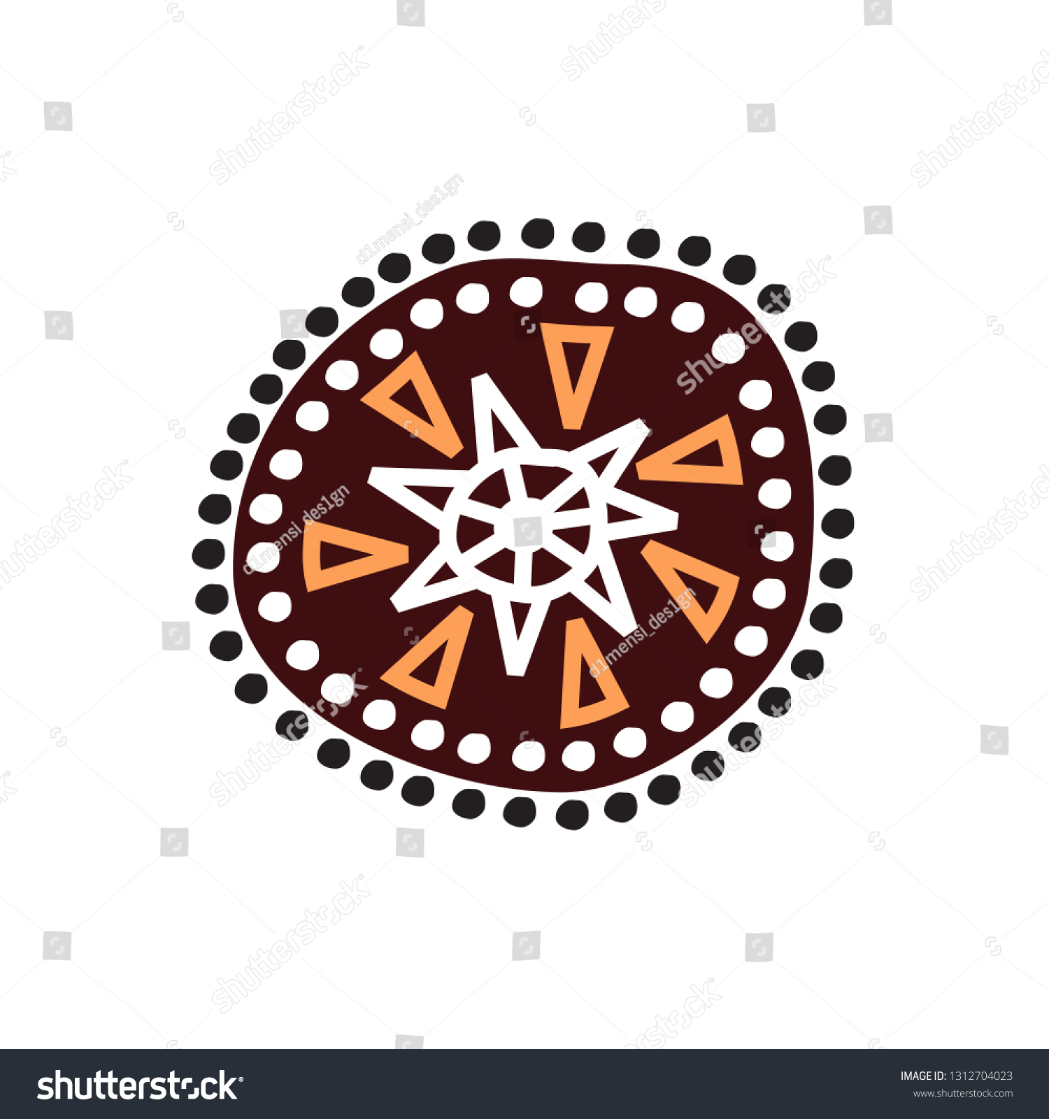 Aboriginal Art Logo Design Vector Template Stock Vector (Royalty Free ...