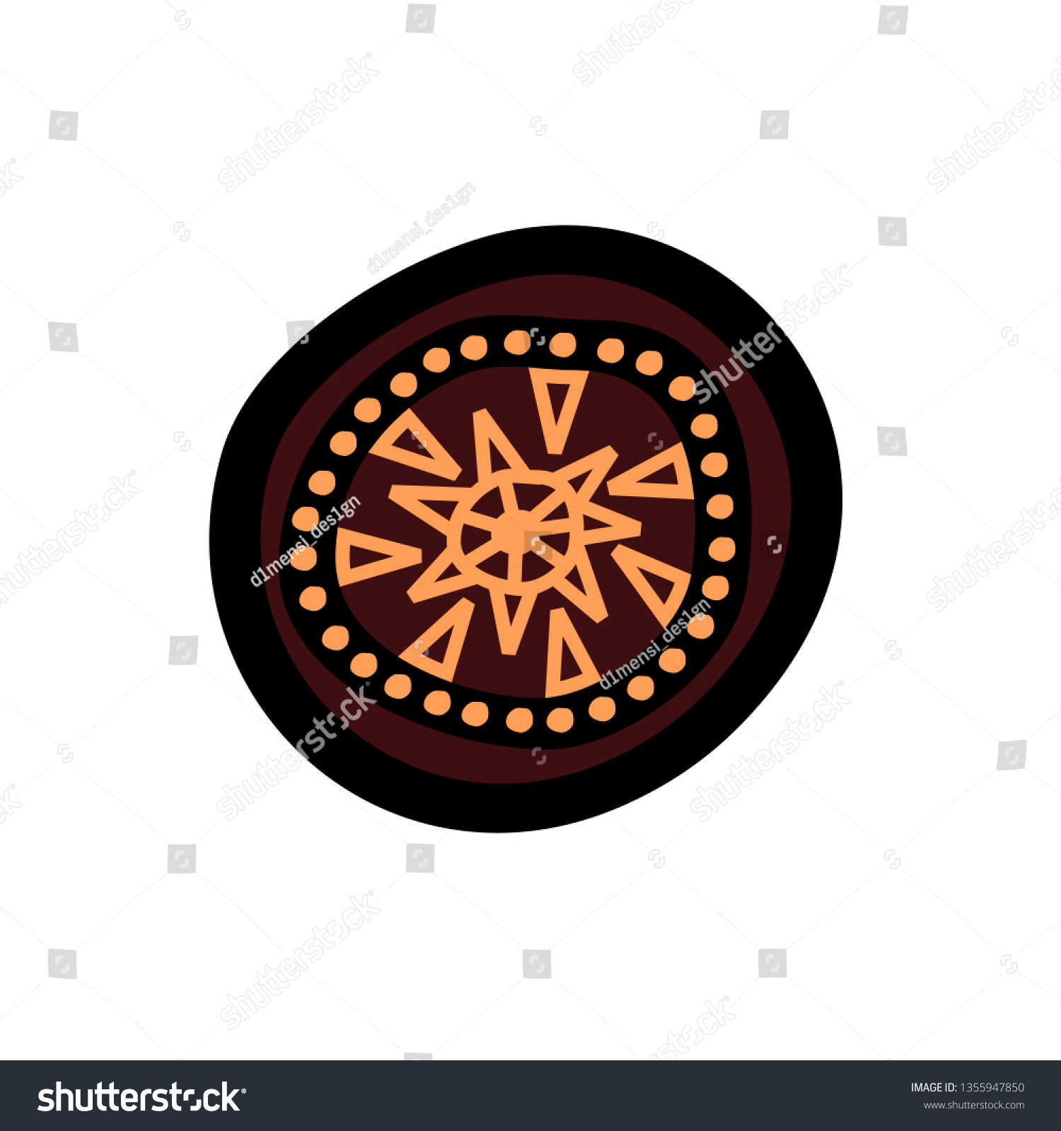 Aboriginal Art Logo Design Vector Template Stock Vector (Royalty Free ...