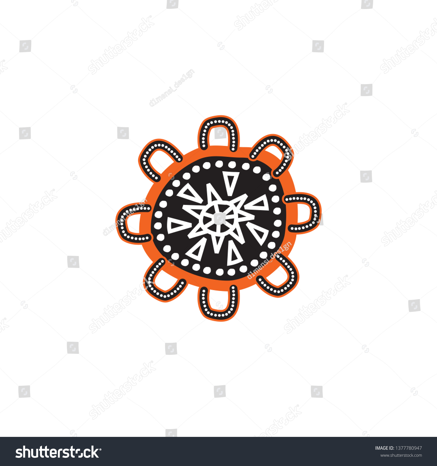 Aboriginal Art Logo Design Vector Template Stock Vector (Royalty Free ...
