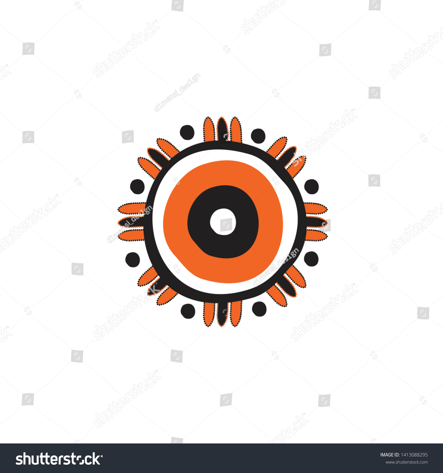 Aboriginal Art Logo Icon Design Vector Stock Vector (Royalty Free ...