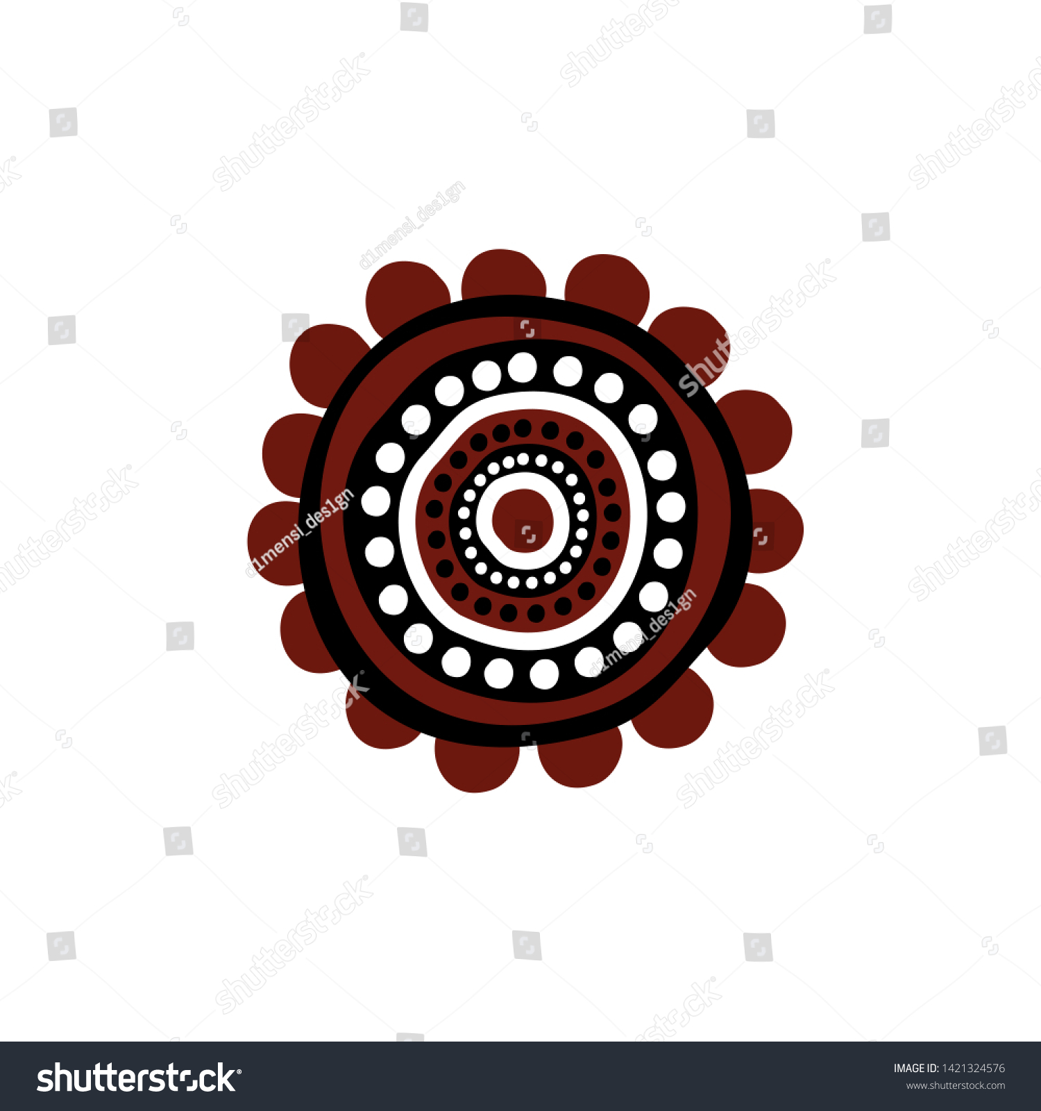 Aboriginal Art Logo Icon Design Vector Stock Vector (Royalty Free ...