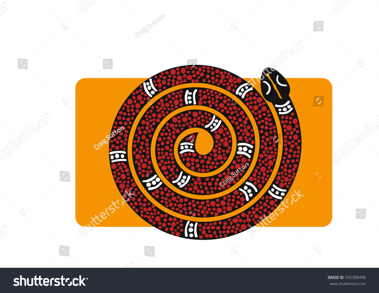 Aboriginal Snake Illustration Stock Vector 592300496 - Shutterstock