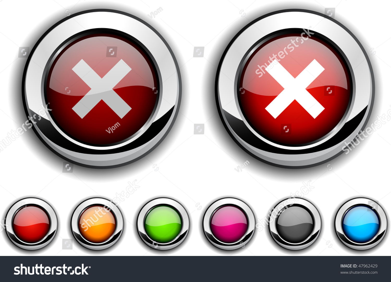 Abort Realistic Buttons Vector Illustration Stock Vector (Royalty Free ...
