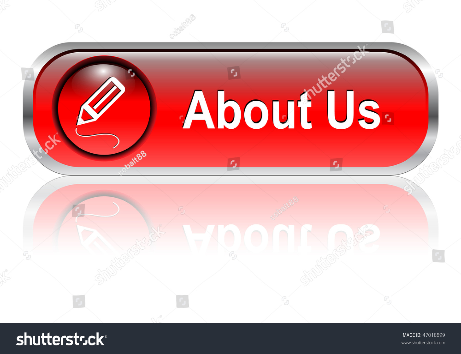 About Us Button Icon Red Glossy Stock Vector (Royalty Free) 47018899