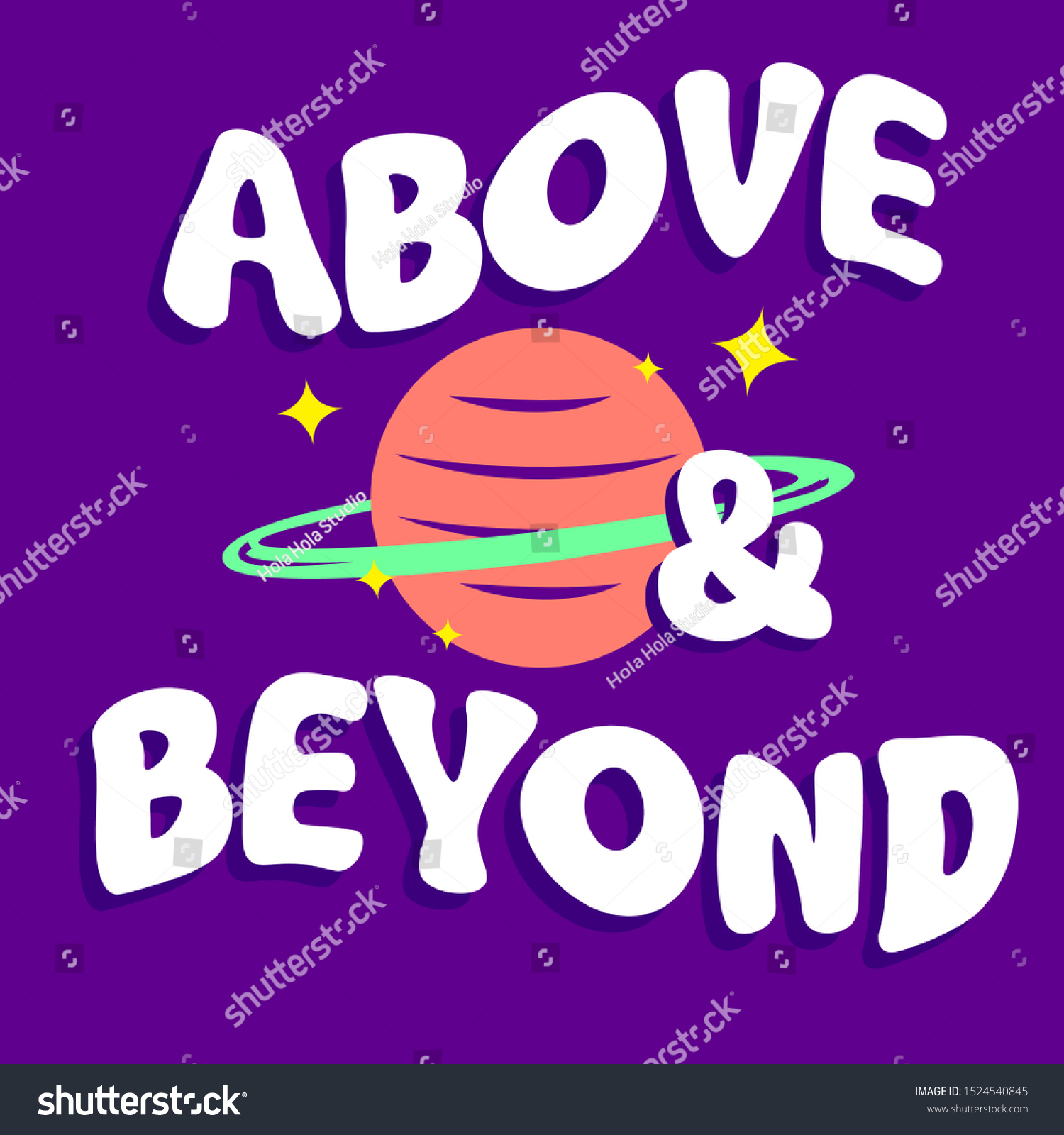 Above Beyond Slogan Print Vector Stock Vector (Royalty Free) 1524540845